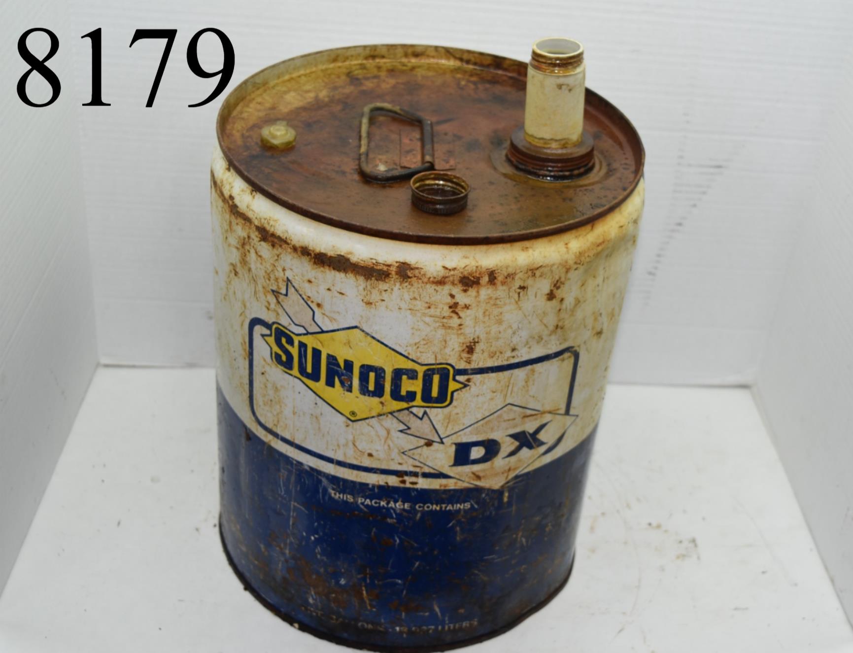 SUNOCO DX 5 GALLON MOTOR OIL CAN METAL TIN Man Cave Vintage– FatMan's ...