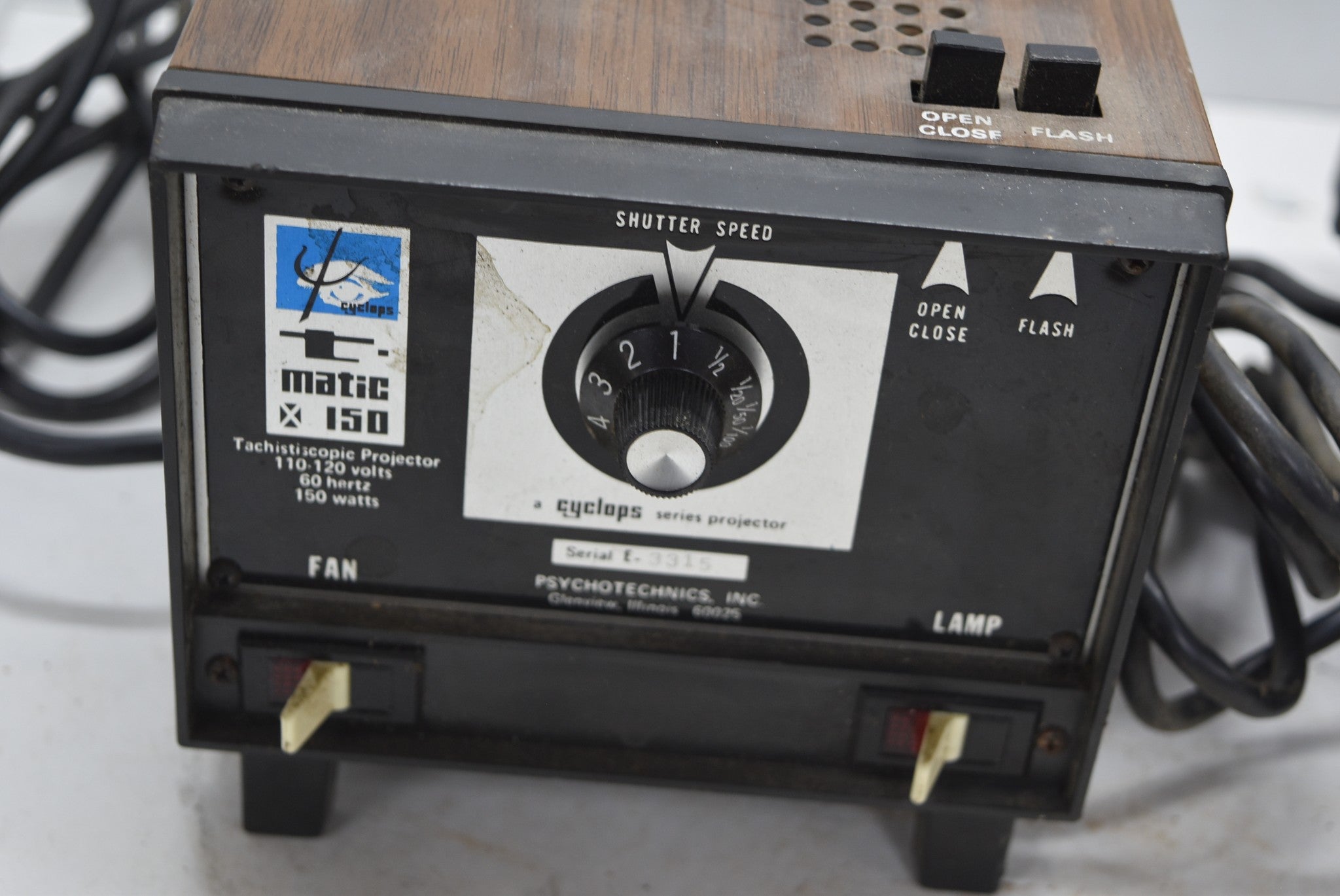 Cyclops T-Matic x 150 Tachistiscopic projector Pair Electronics Pyrote ...