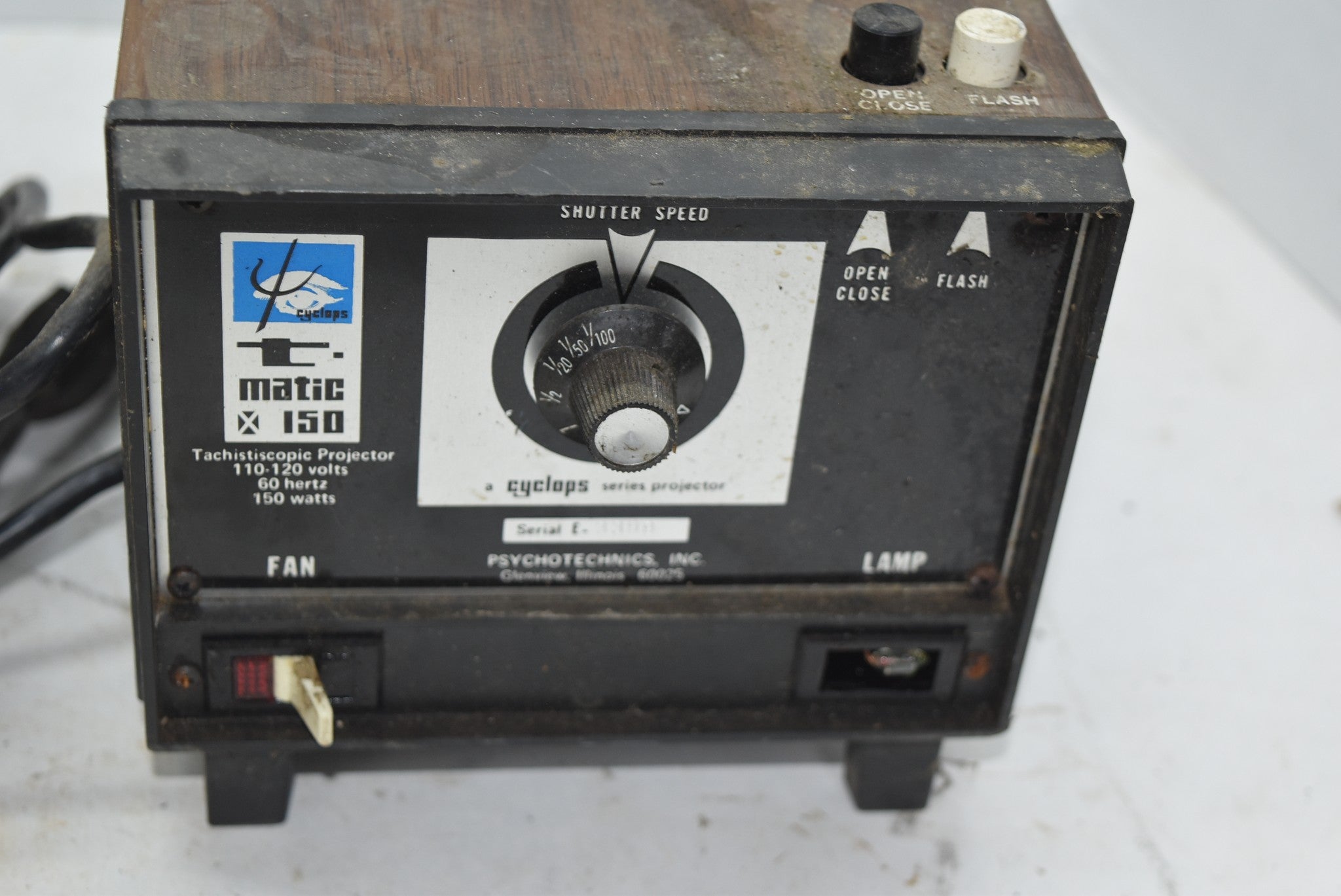 Cyclops T-Matic x 150 Tachistiscopic projector Pair Electronics Pyrote ...