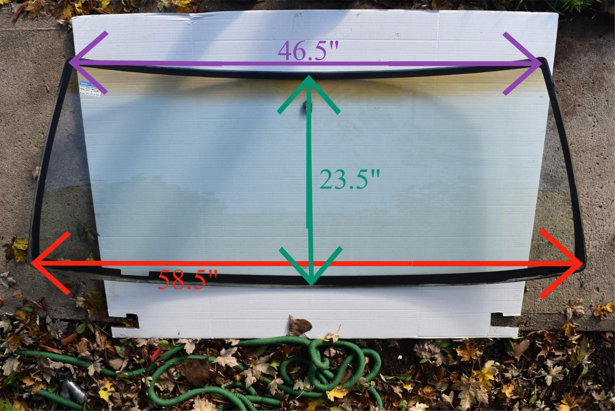 1985 Ford Mustang Convertible Fox Body Windshield Carlite W-946 85 Tin ...