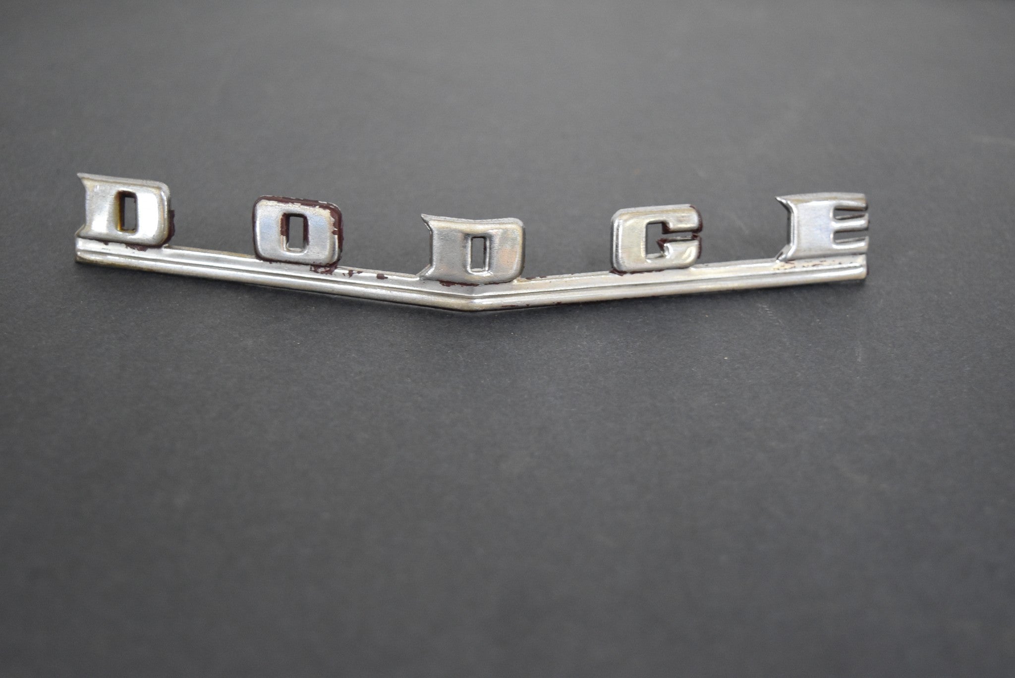 1946 1947 1948 Dodge D24 Custom Deluxe Nose Emblem Script 46 47 48 MOP ...