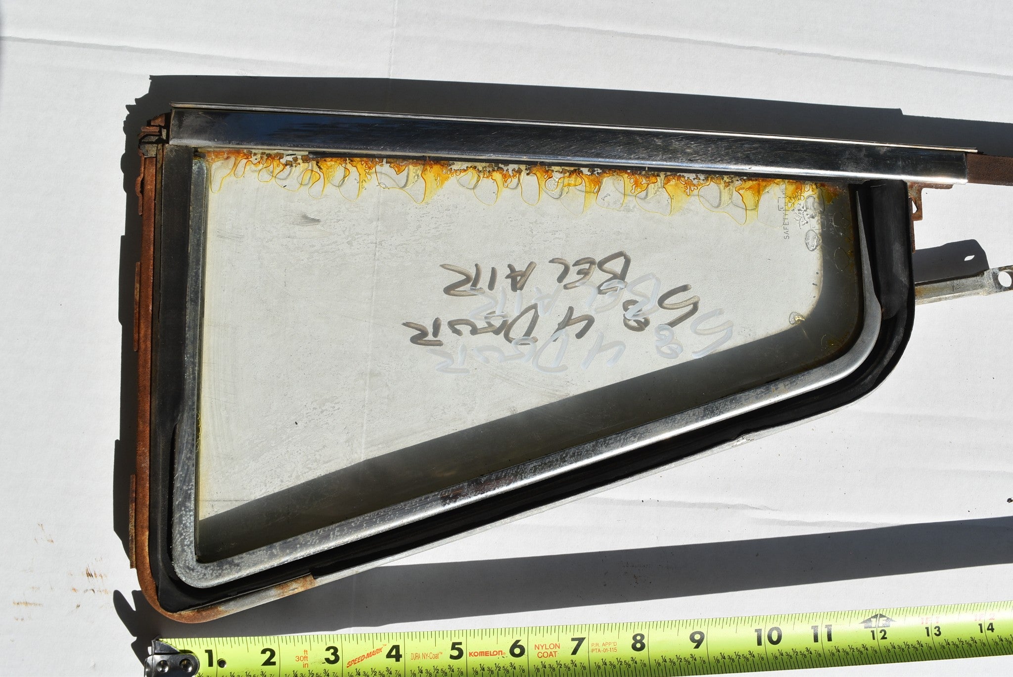 1958 Chevrolet Bel Air 4 Door Sedan LH Vent Window Glass Frame 58 Chev ...