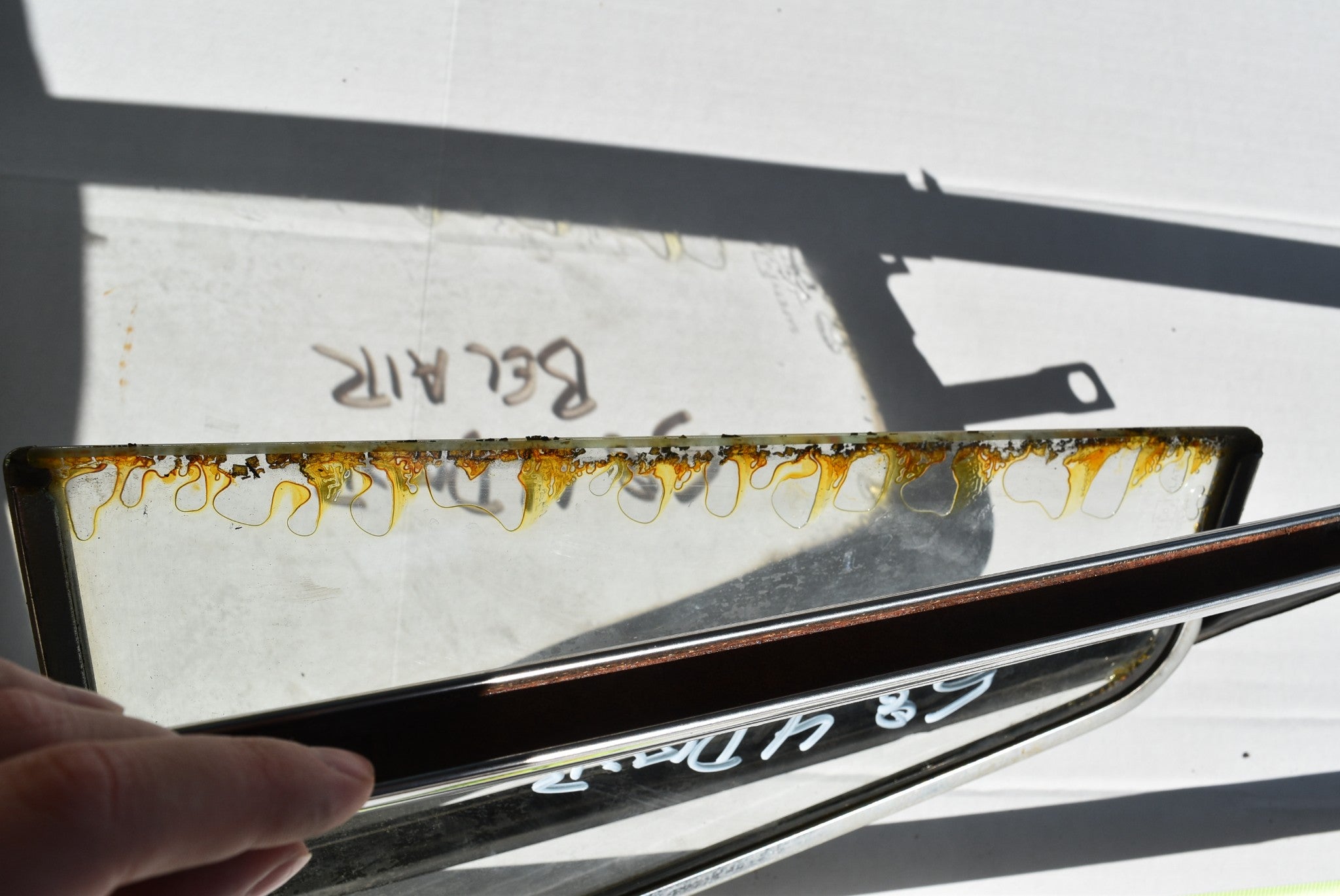 1958 Chevrolet Bel Air 4 Door Sedan LH Vent Window Glass Frame 58 Chev ...