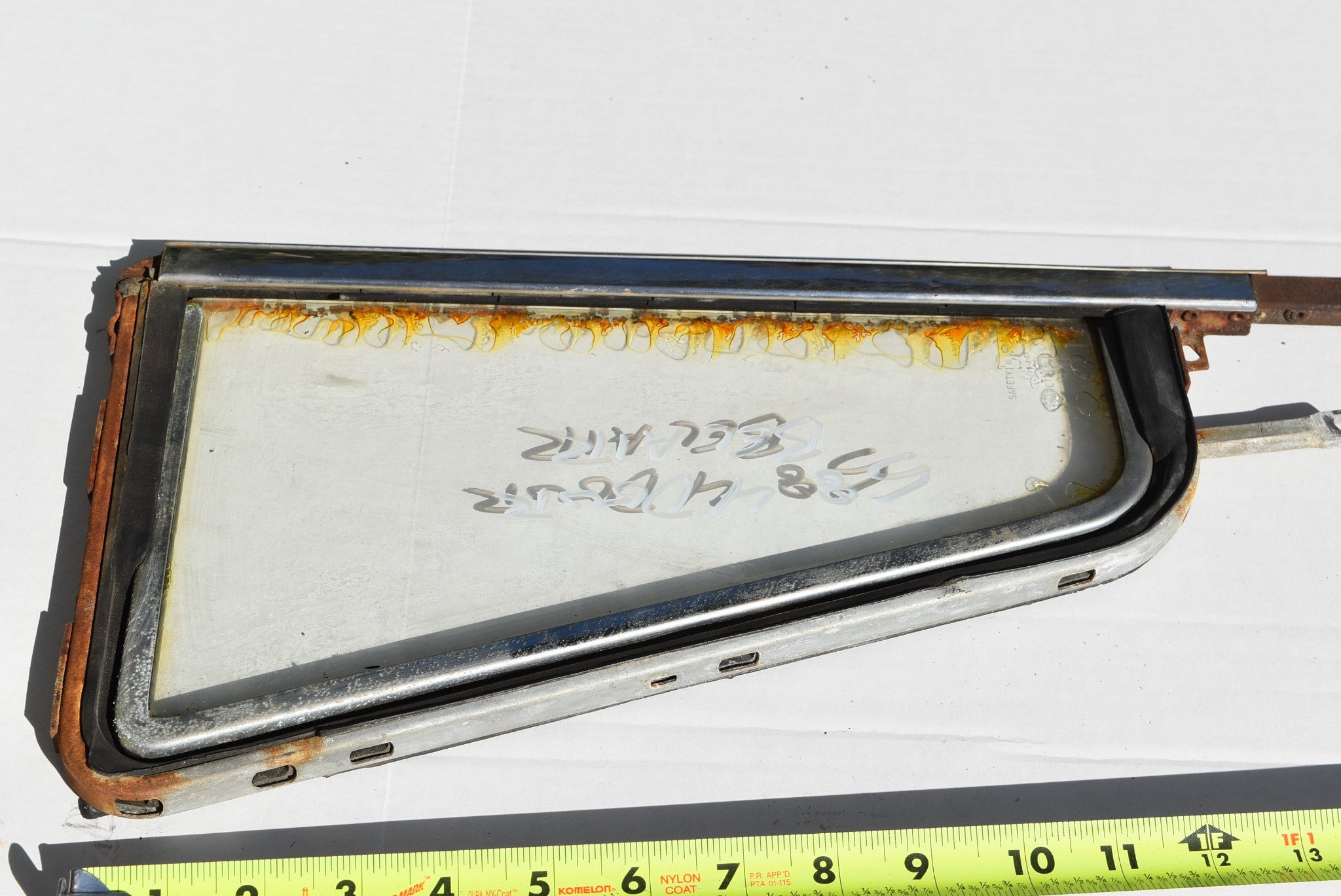 1958 Chevrolet Bel Air 4 Door Sedan LH Vent Window Glass Frame 58 Chev ...