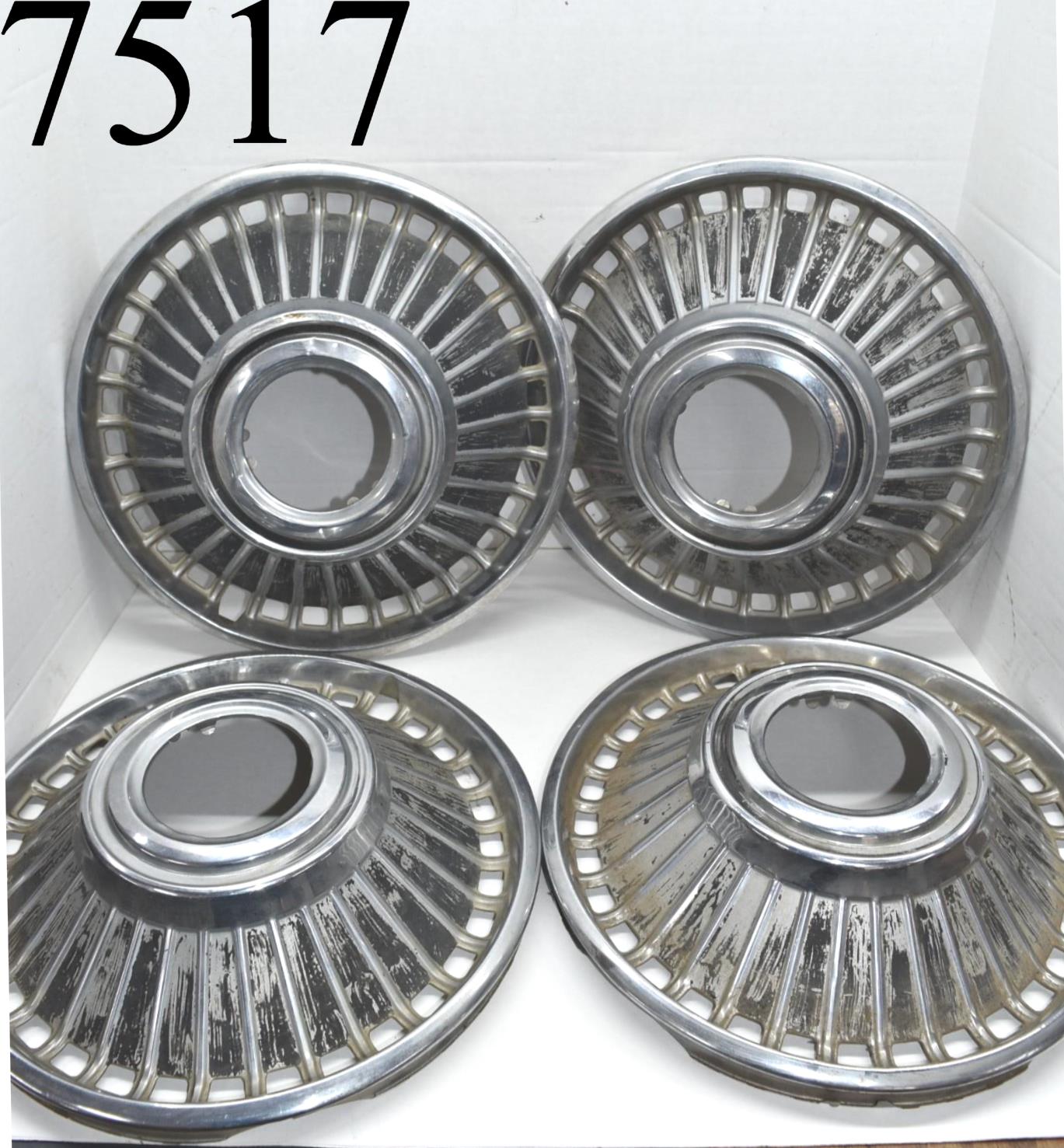 Set of 4 Unknown Hub Caps Wheel Covers Chevy Ford MOPAR Wall Decor DIY ...