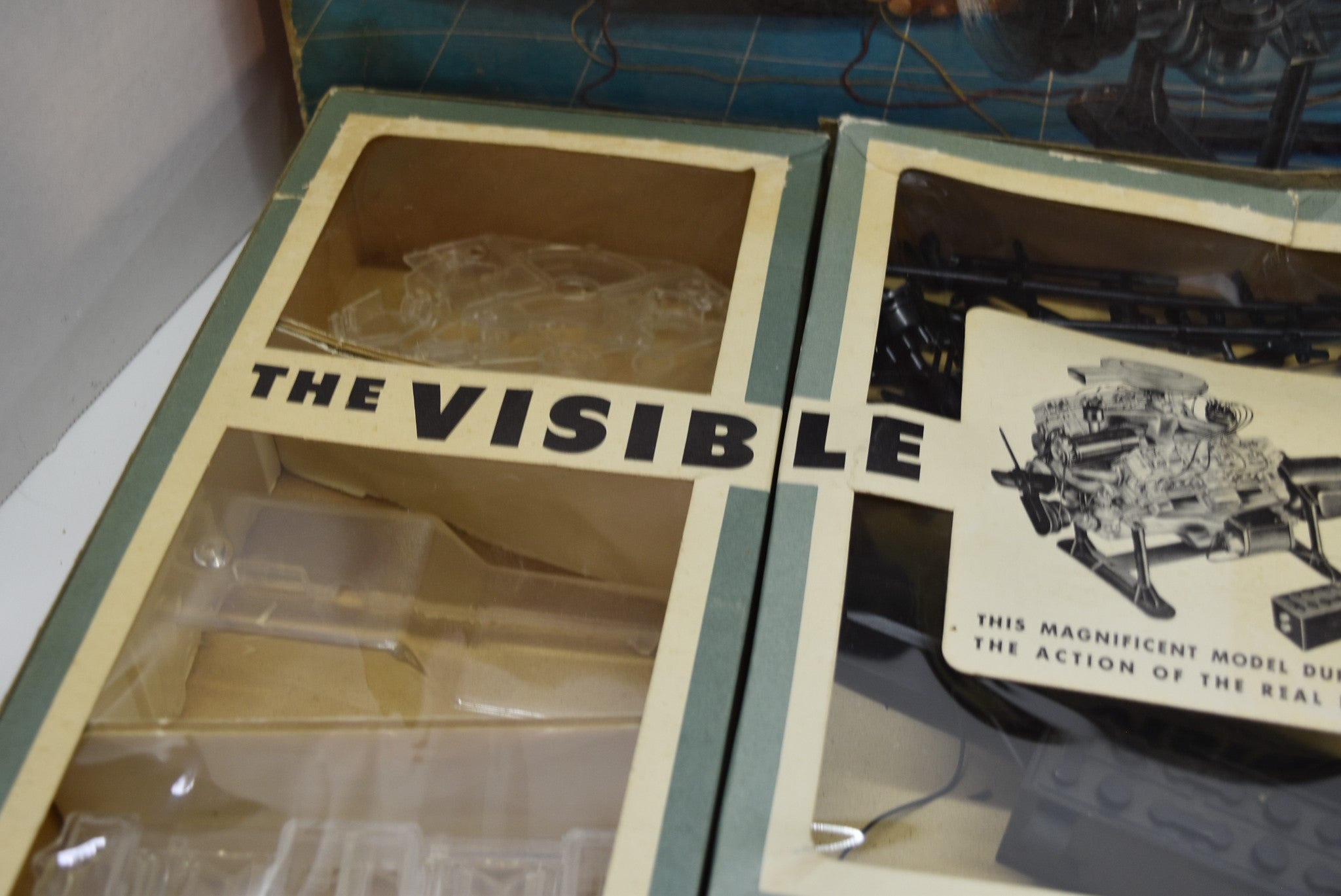 1960s Renewal The Visible V8 Engine Model Kit Never Built Instructions ...