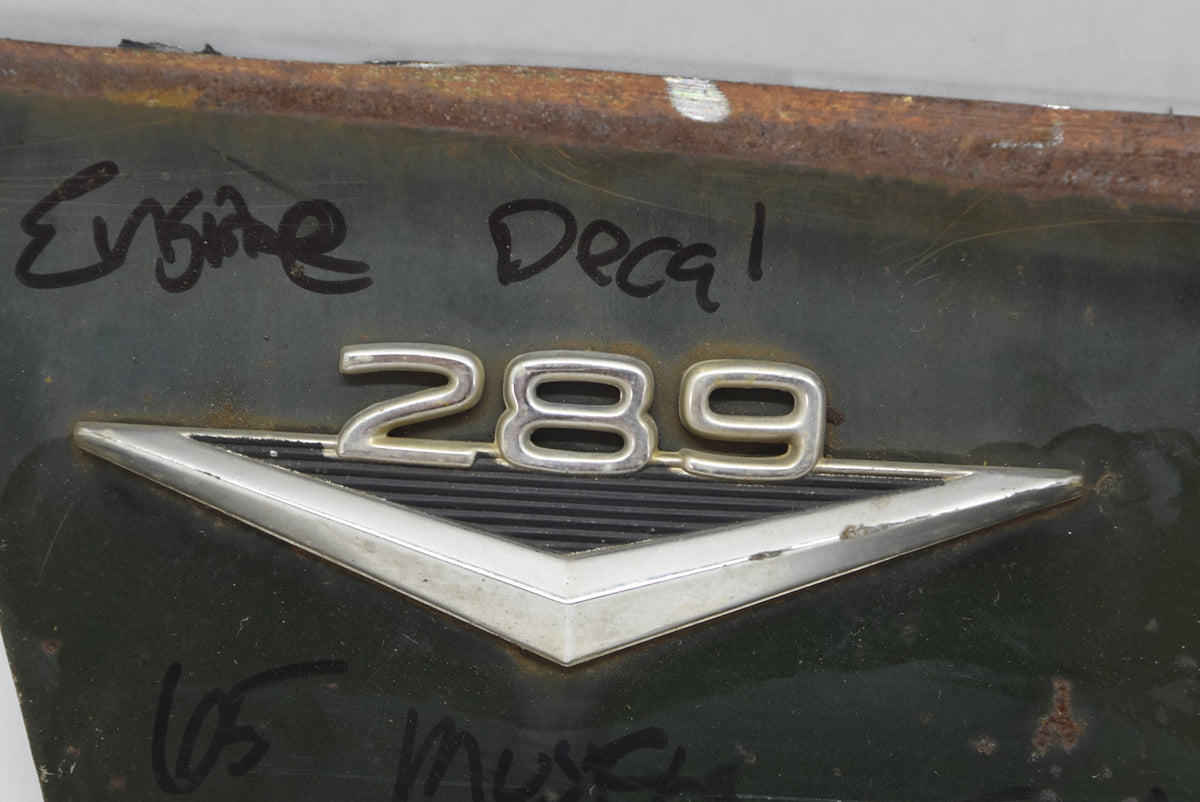 65 66 MUSTANG Original oem FORD 289 FENDER EMBLEMS left driver– FatMan ...