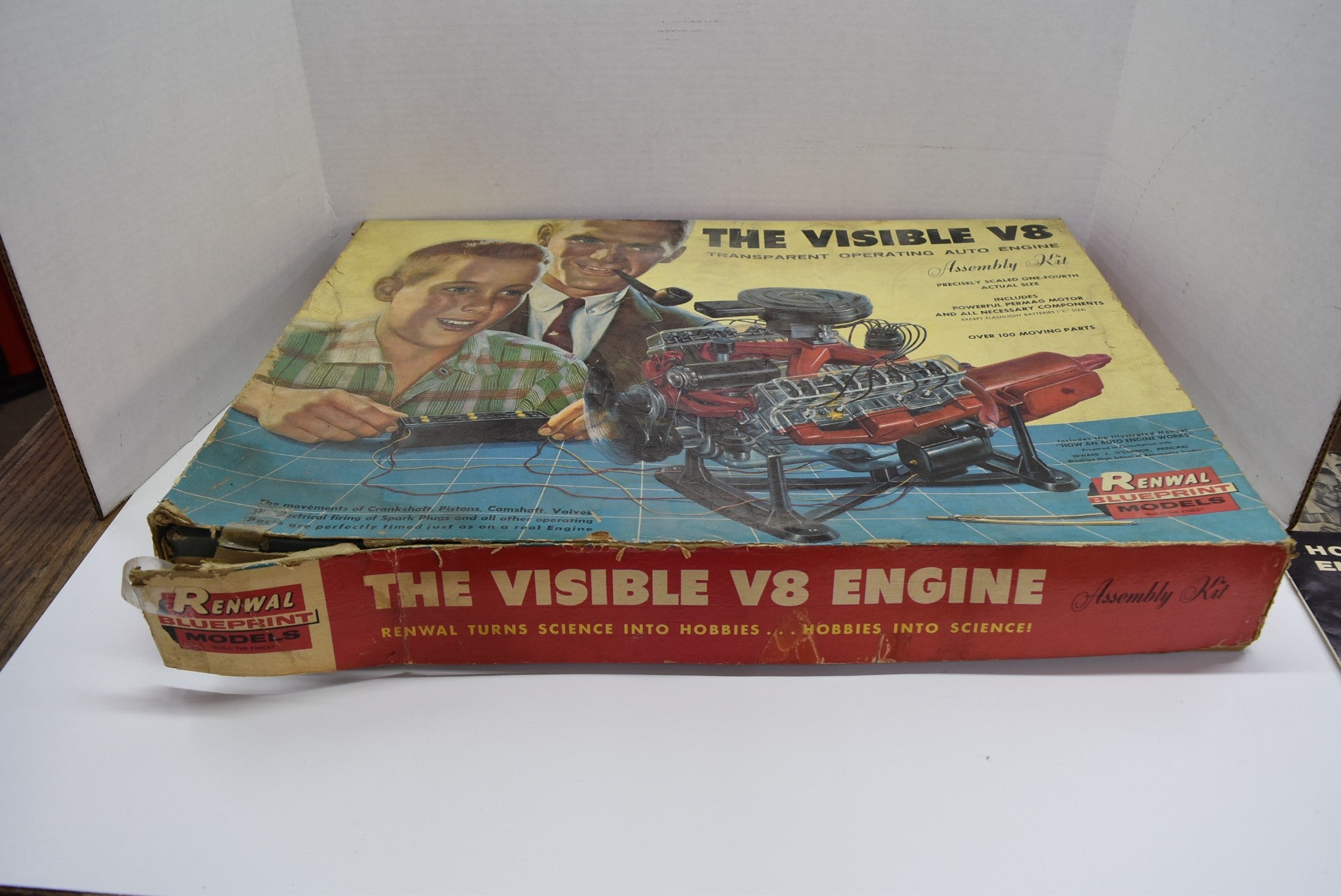 1960s Renewal The Visible V8 Engine Model Kit Never Built Instructions ...