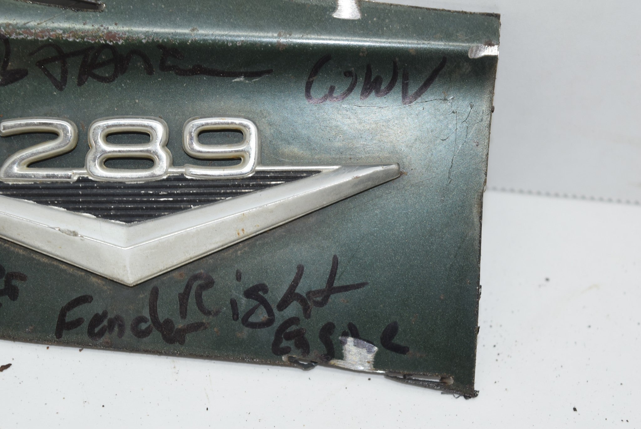 65 66 MUSTANG Original oem FORD 289 FENDER EMBLEMS right– FatMan's ...