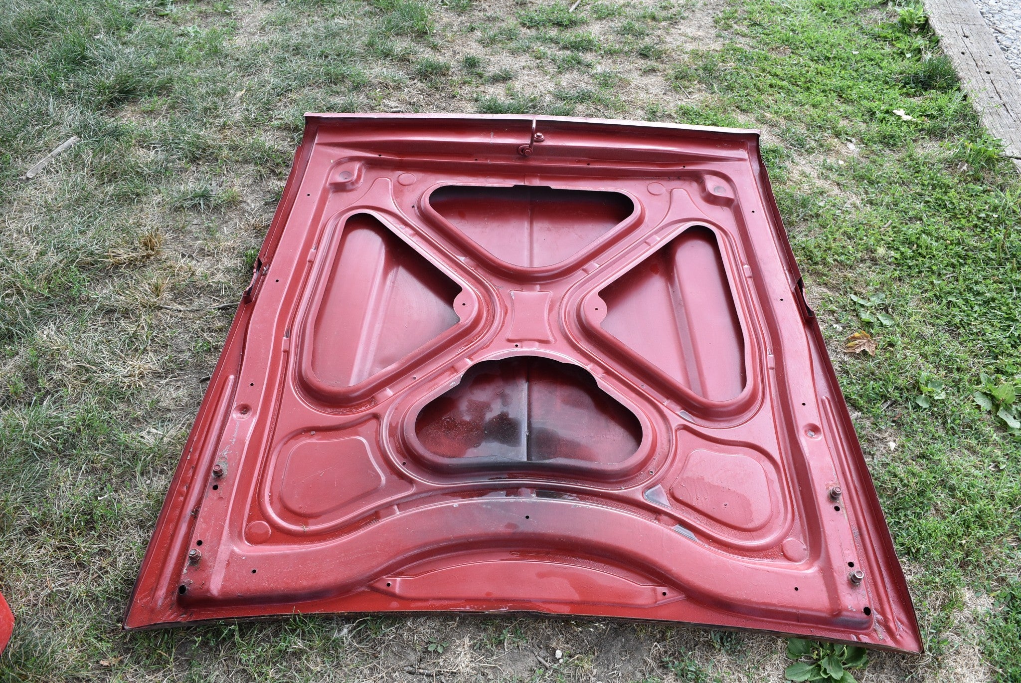 Original AMC Gremlin Hood Bolt On Red With Script Emblem– FatMan's ...