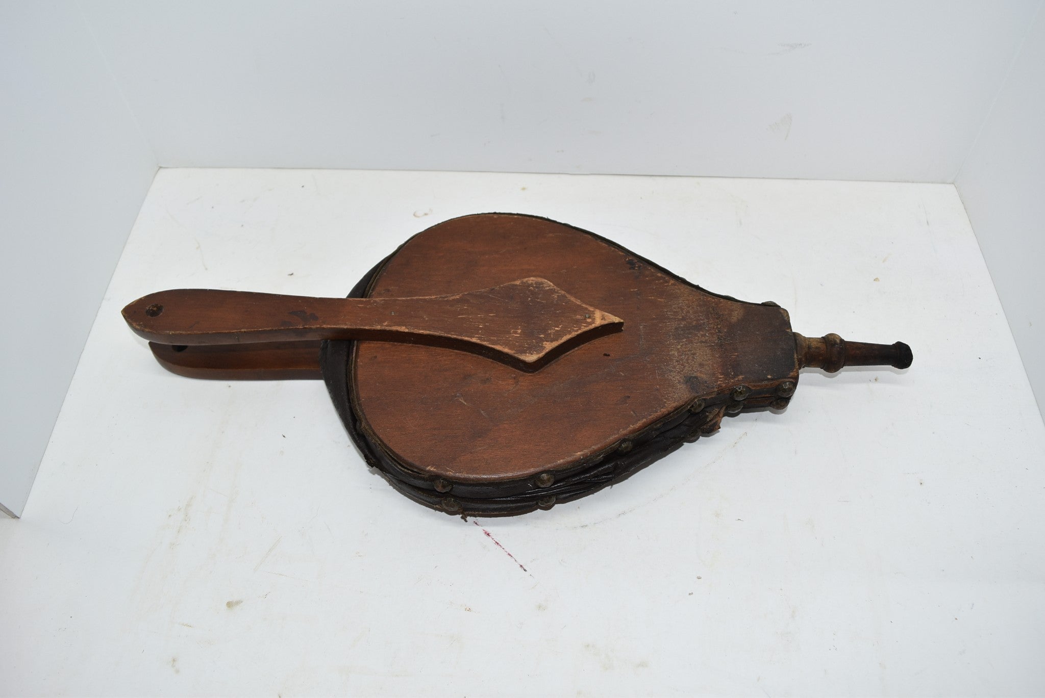 Antique Fireplace Bellows Fire Stoker Wall Art Decor Vintage Wood + Le ...