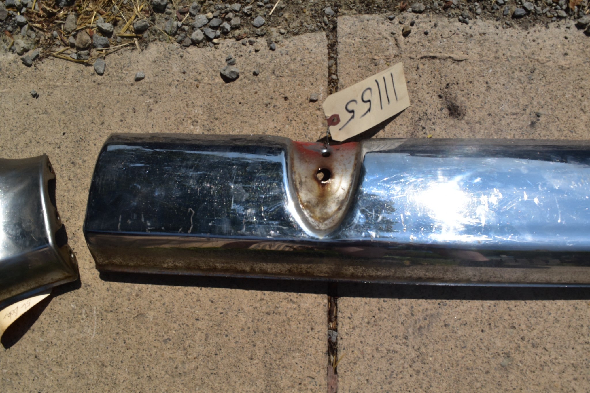 1956 CHEVY CHEVROLET REAR CENTER ENDS BUMPER BEL AIR SEDAN 150 210 56 ...