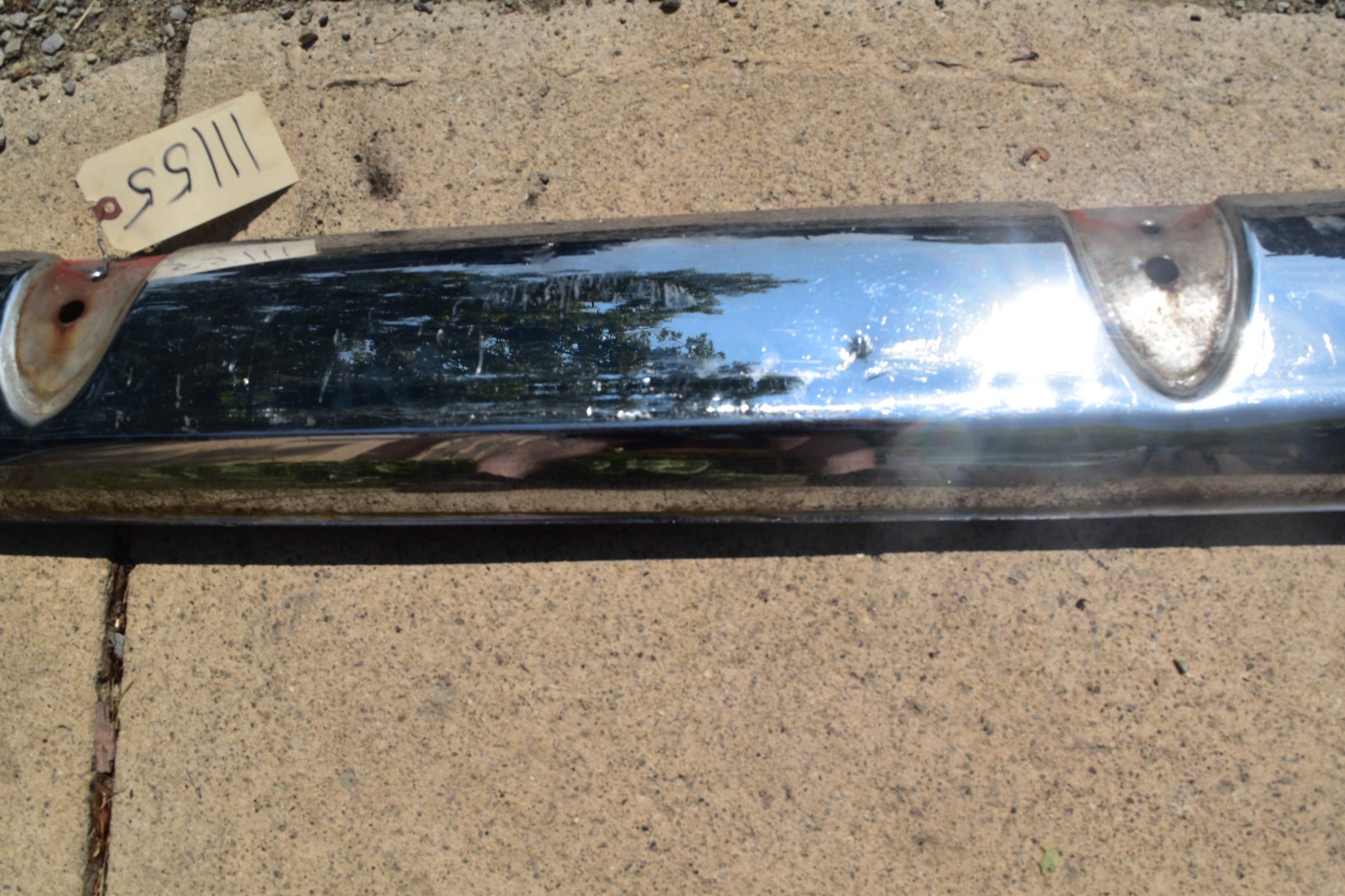 1956 CHEVY CHEVROLET REAR CENTER ENDS BUMPER BEL AIR SEDAN 150 210 56 ...