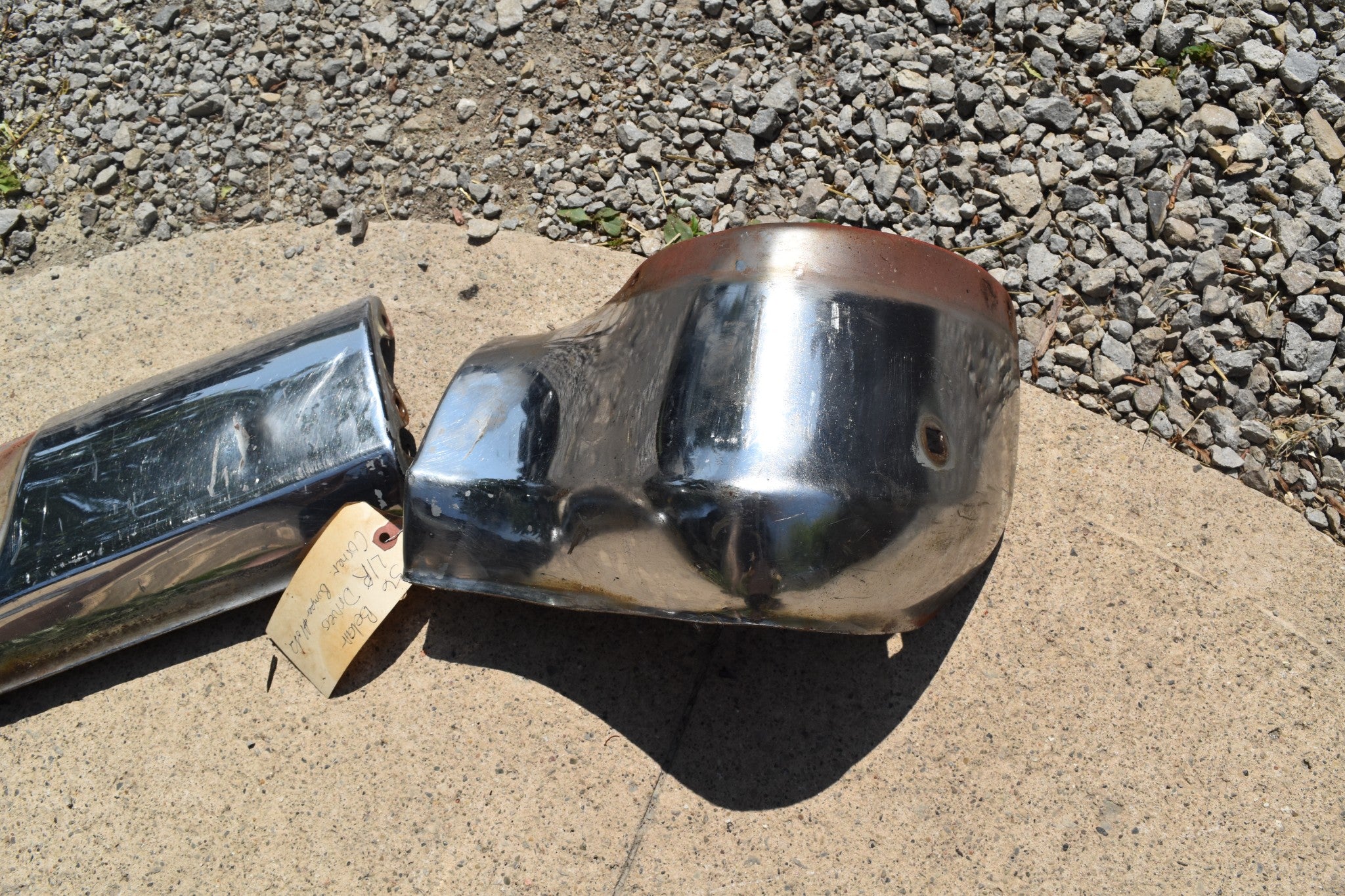 1956 CHEVY CHEVROLET REAR CENTER ENDS BUMPER BEL AIR SEDAN 150 210 56 ...