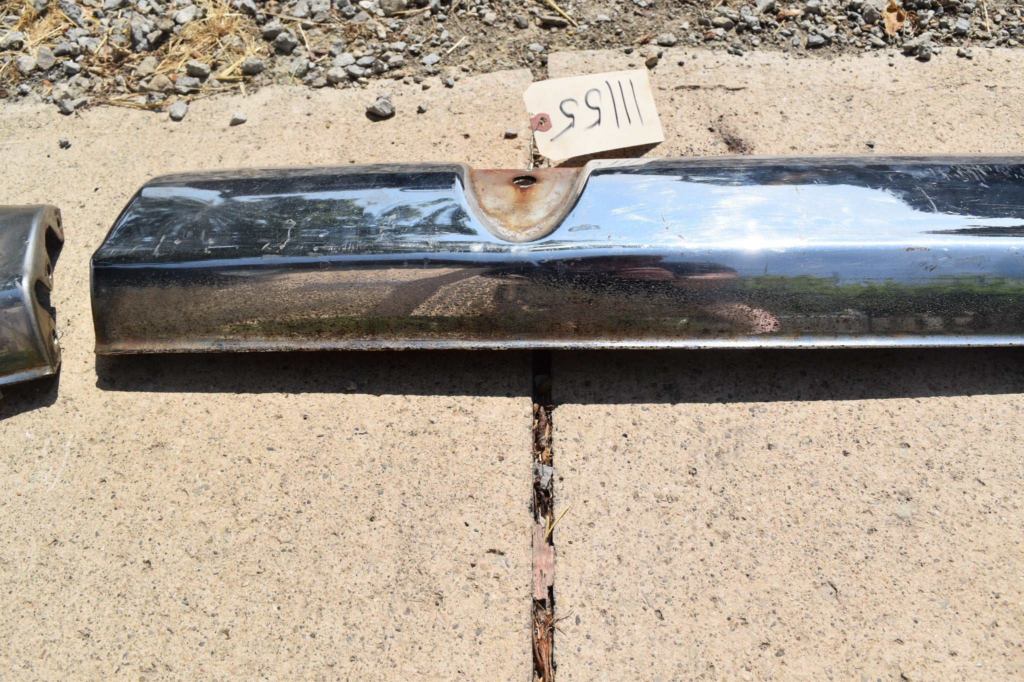 1956 CHEVY CHEVROLET REAR CENTER ENDS BUMPER BEL AIR SEDAN 150 210 56 ...