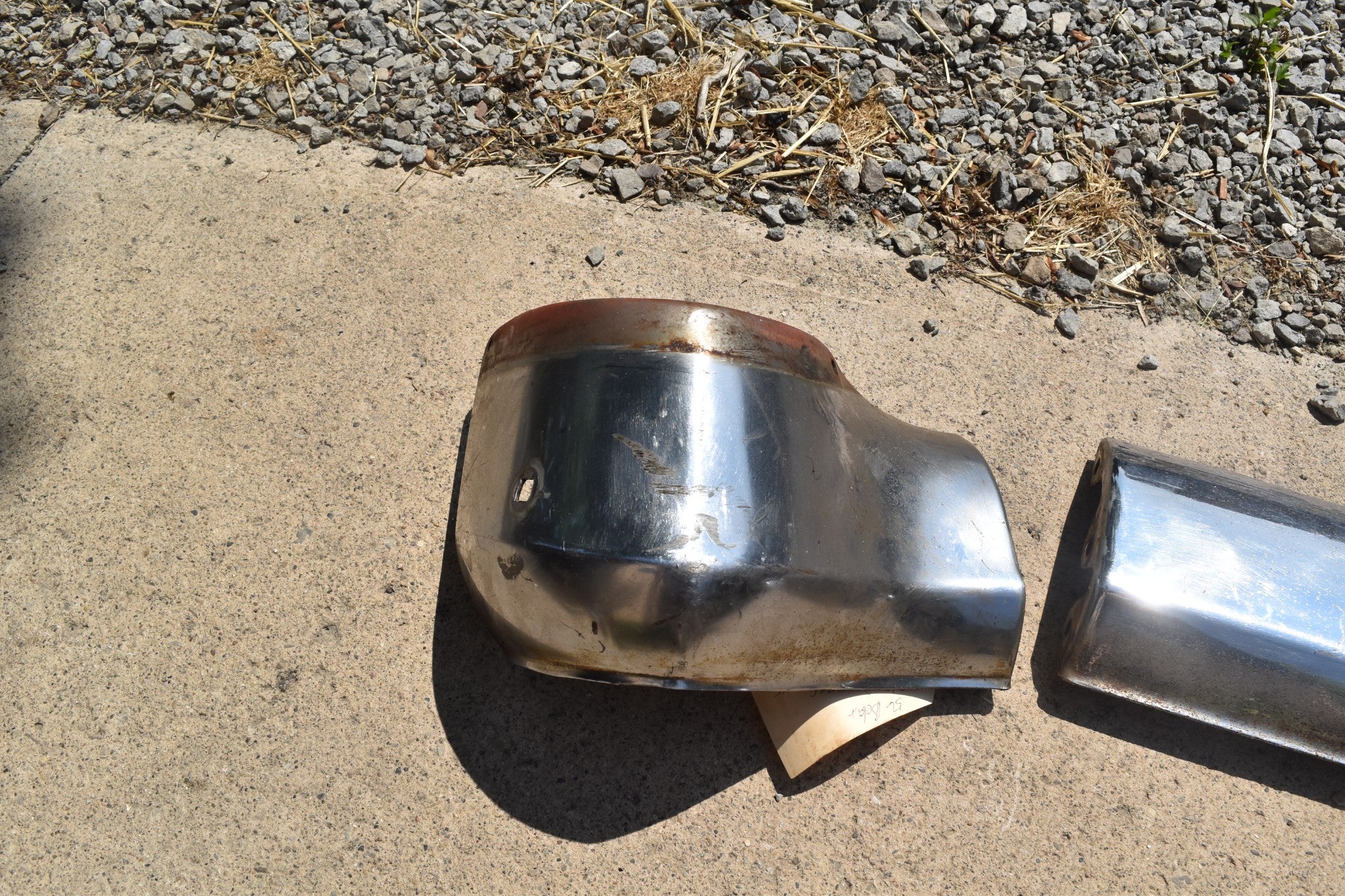 1956 CHEVY CHEVROLET REAR CENTER ENDS BUMPER BEL AIR SEDAN 150 210 56 ...