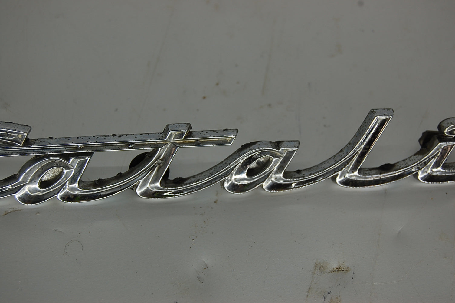 1963 Pontiac Catalina Script Emblem Original Chrome Metal GM– FatMan's ...