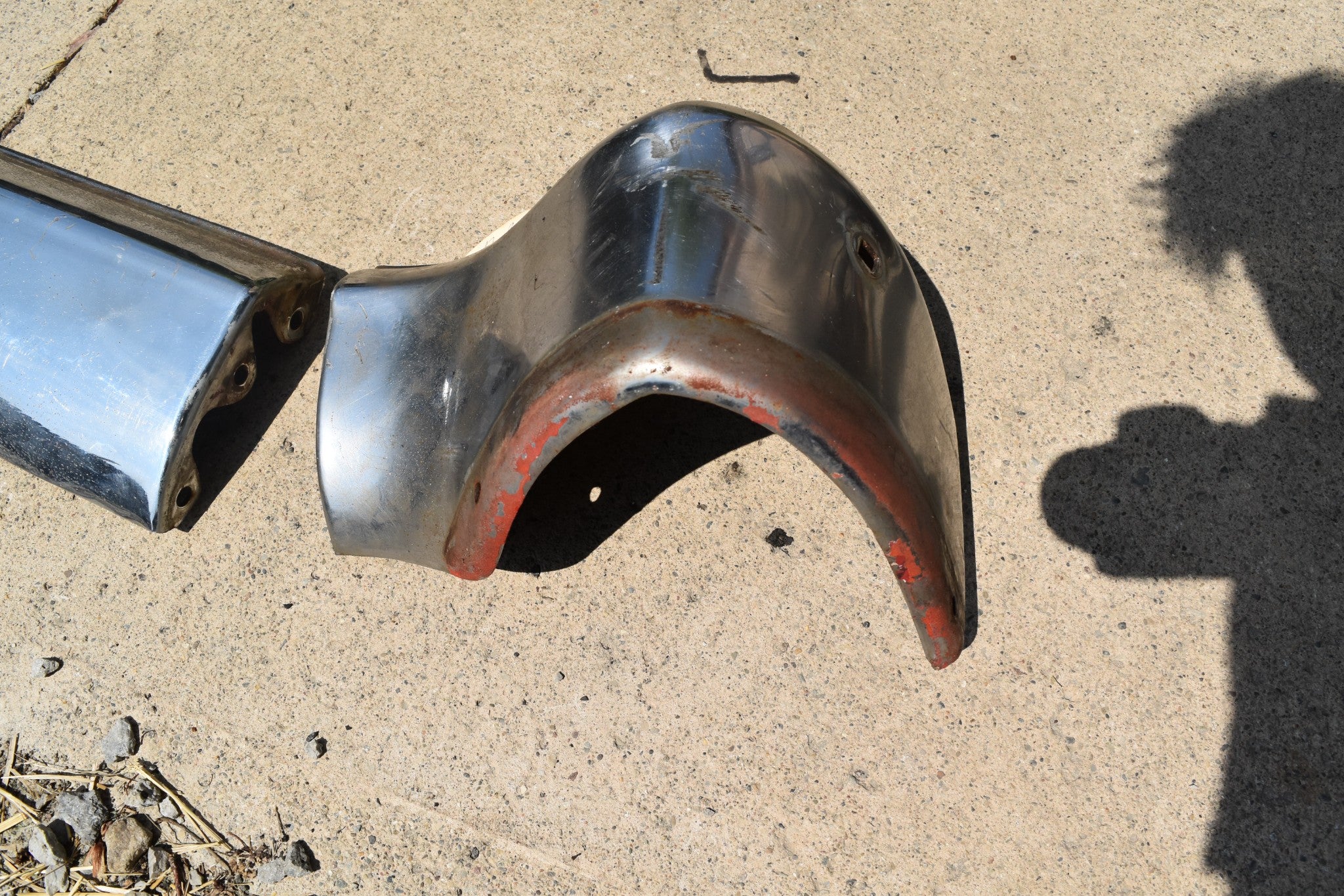 1956 CHEVY CHEVROLET REAR CENTER ENDS BUMPER BEL AIR SEDAN 150 210 56 ...