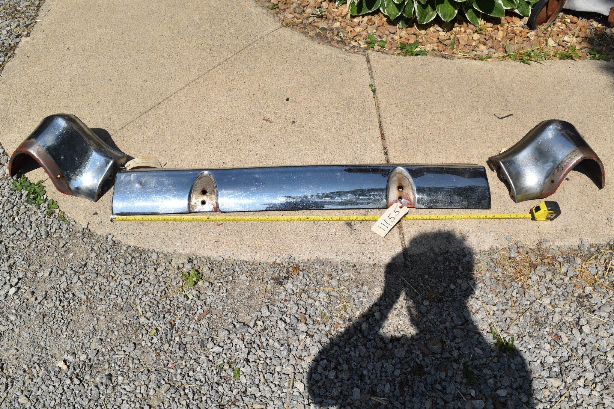 1956 CHEVY CHEVROLET REAR CENTER ENDS BUMPER BEL AIR SEDAN 150 210 56 ...