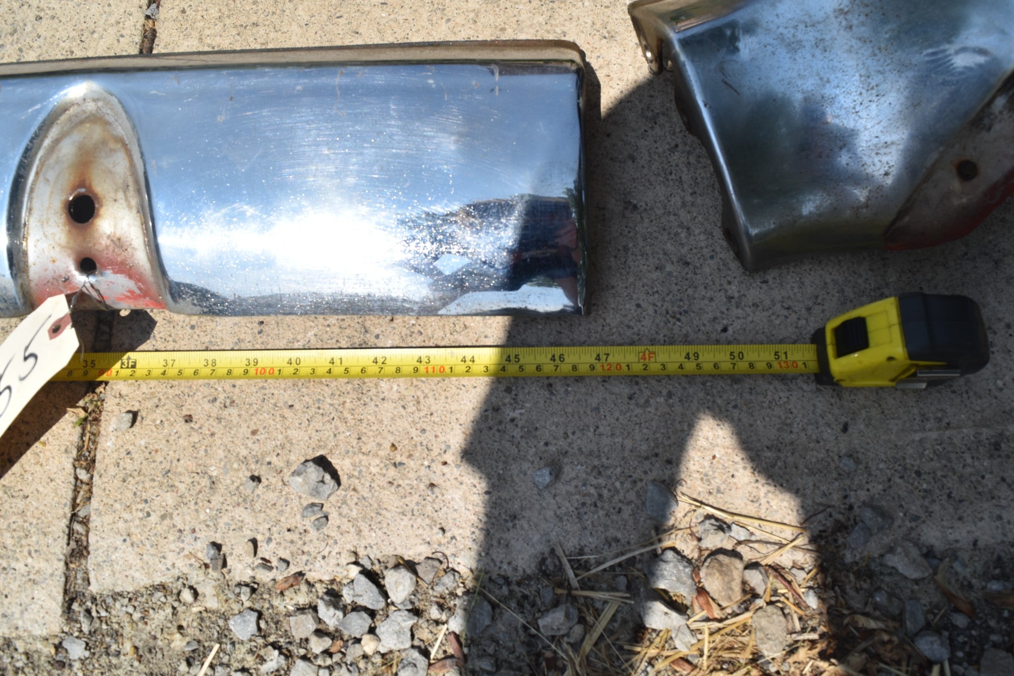 1956 CHEVY CHEVROLET REAR CENTER ENDS BUMPER BEL AIR SEDAN 150 210 56 ...