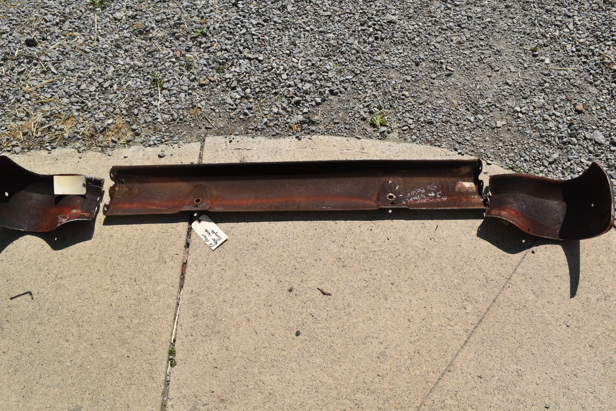 1956 CHEVY CHEVROLET REAR CENTER ENDS BUMPER BEL AIR SEDAN 150 210 56 ...
