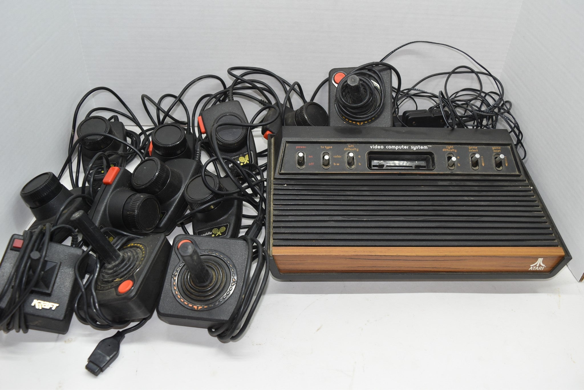 6 Switch Atari With Controllers Paddle Remote Joysticks Untested Light ...