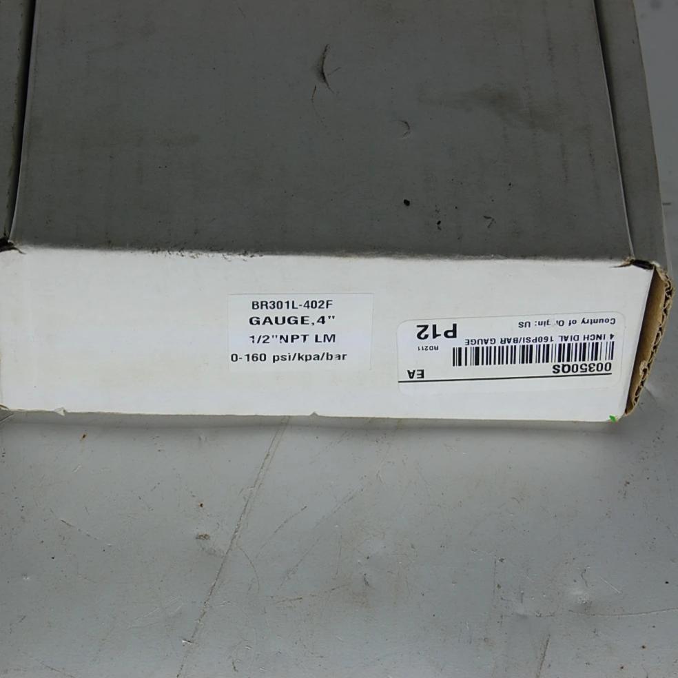 160 PSI 4" Liquid-Filled Stainless Steel Pressure Gauge by Blue Ribbon ...