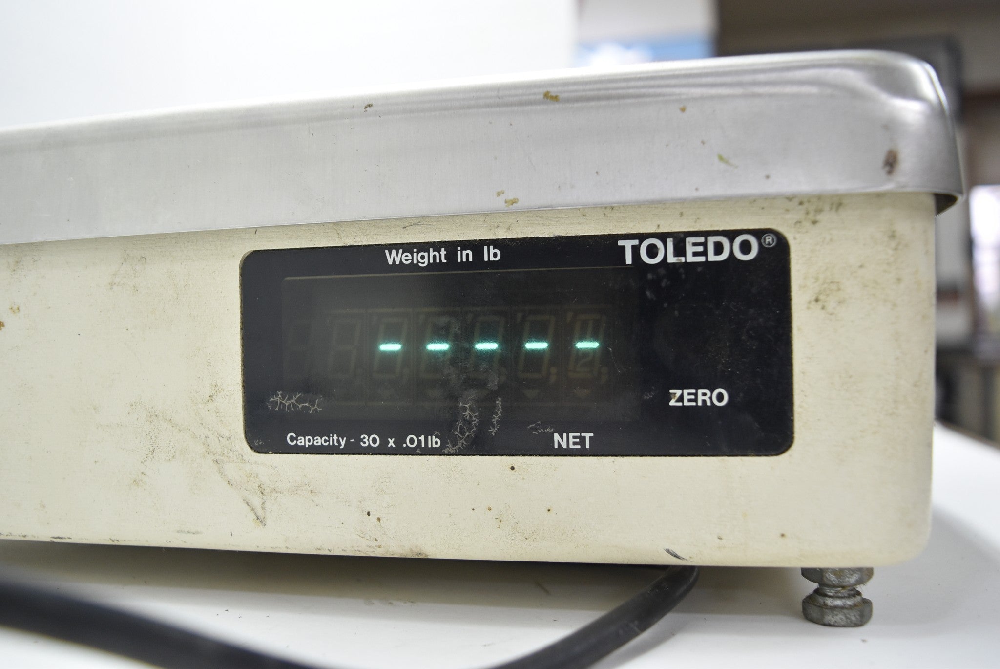 1998 TOLEDO SCALE 8213 2525862 2XR 120 VOLTS 30 LBS WEIGH WEIGHT MEASU ...