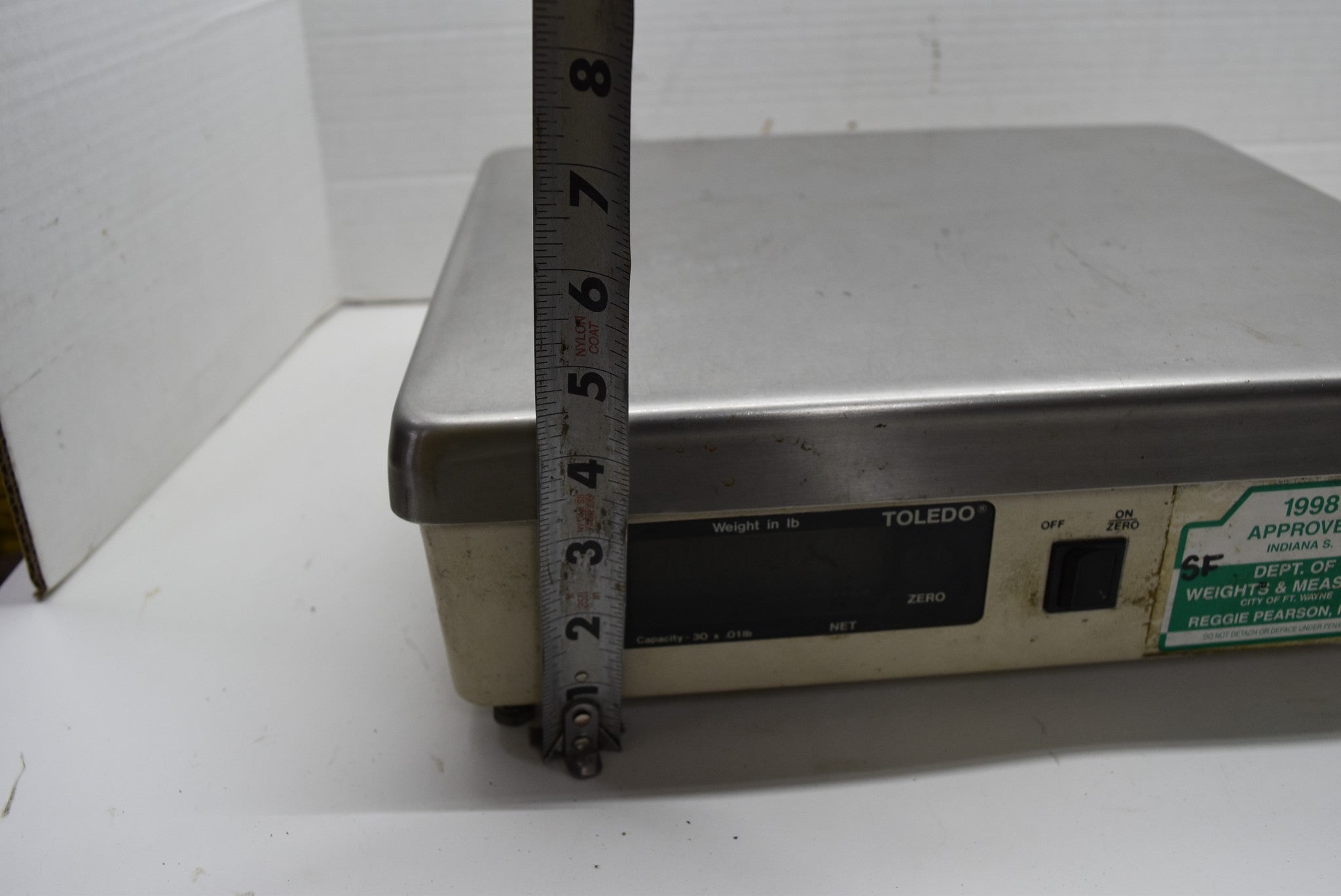 1998 TOLEDO SCALE 8213 2525862 2XR 120 VOLTS 30 LBS WEIGH WEIGHT MEASU ...
