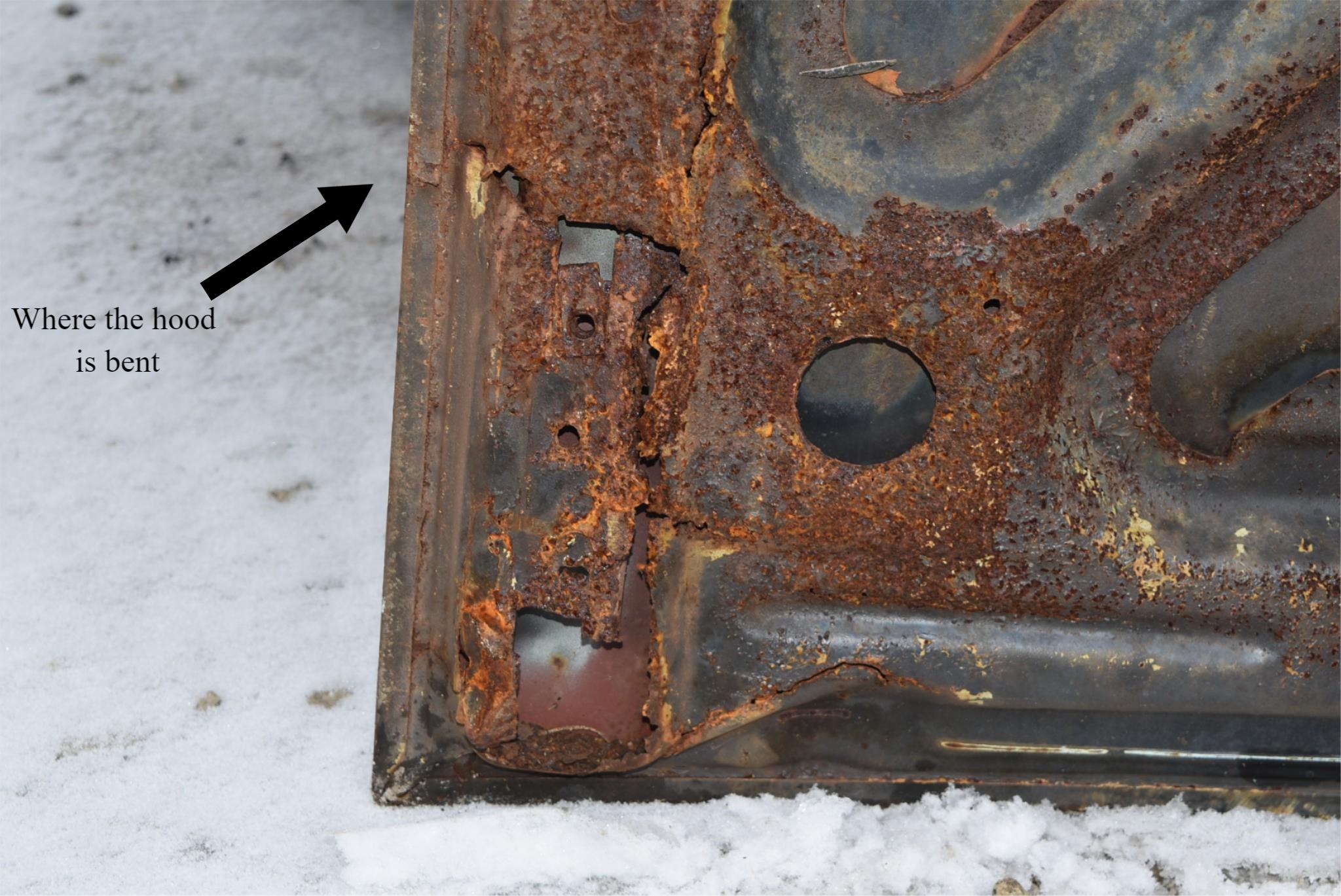 RARE 1968 68 Ford Ranchero Hood Bonnet Torino Fairlane 1969 69 BENT NE ...