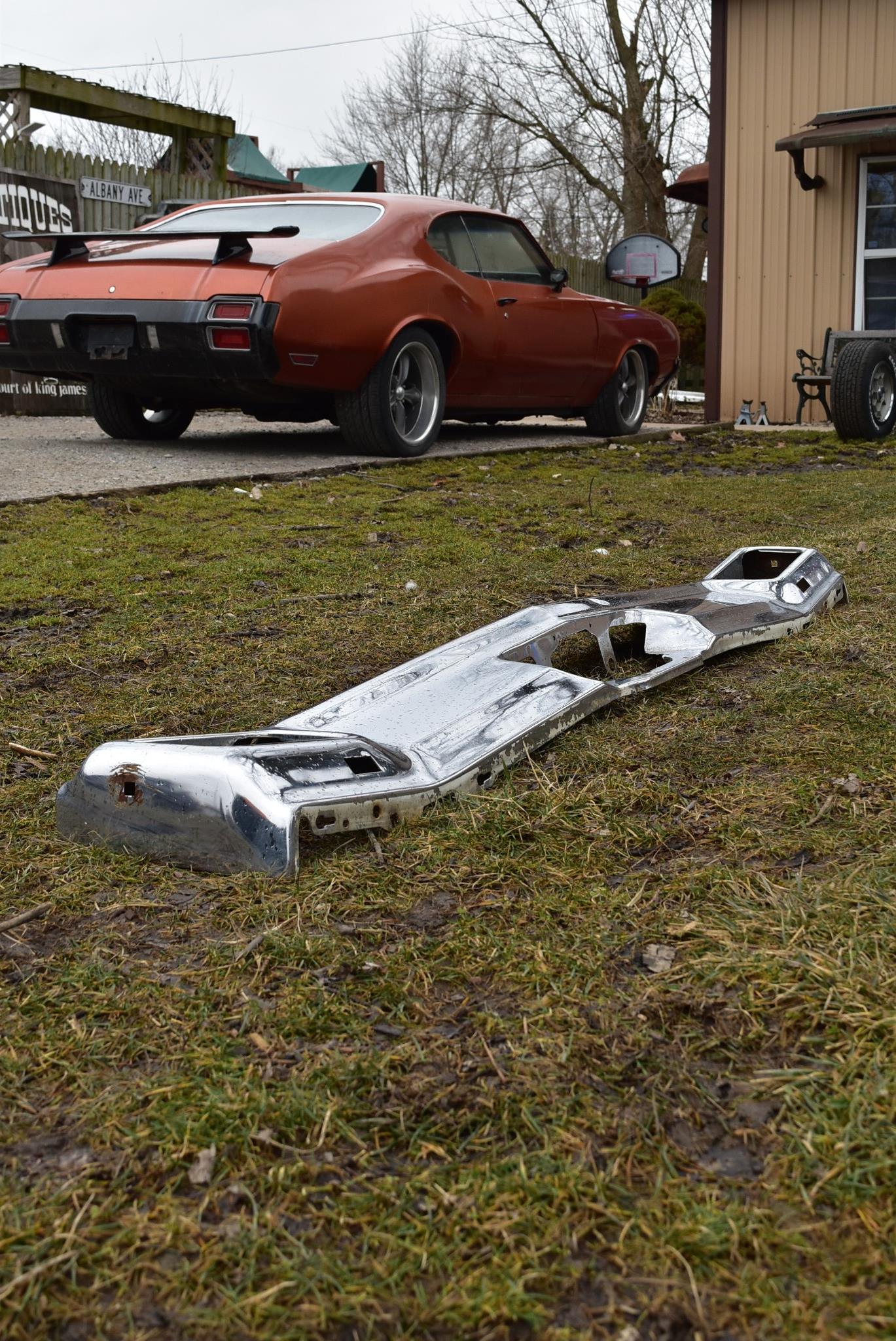 Original 1970 70 Chevelle Rear Bumper OEM Chevrolet Metal Chevy One Ye ...