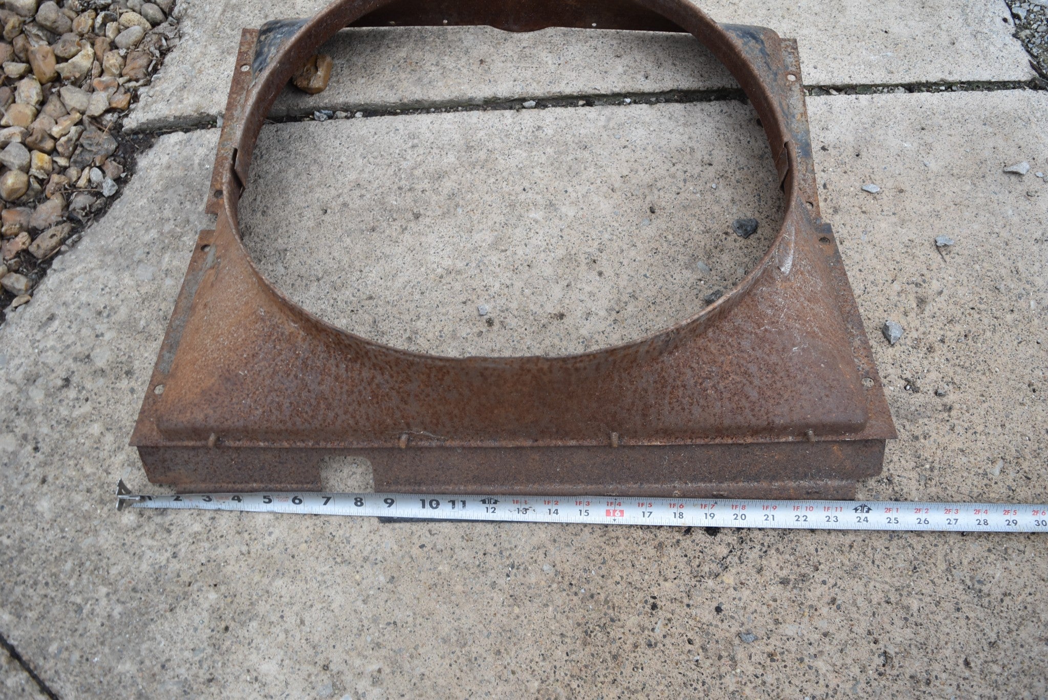 1958 CADILLAC RADIATOR FAN SHROUD METAL A/C AIR CONDITION SURROUND 58 ...