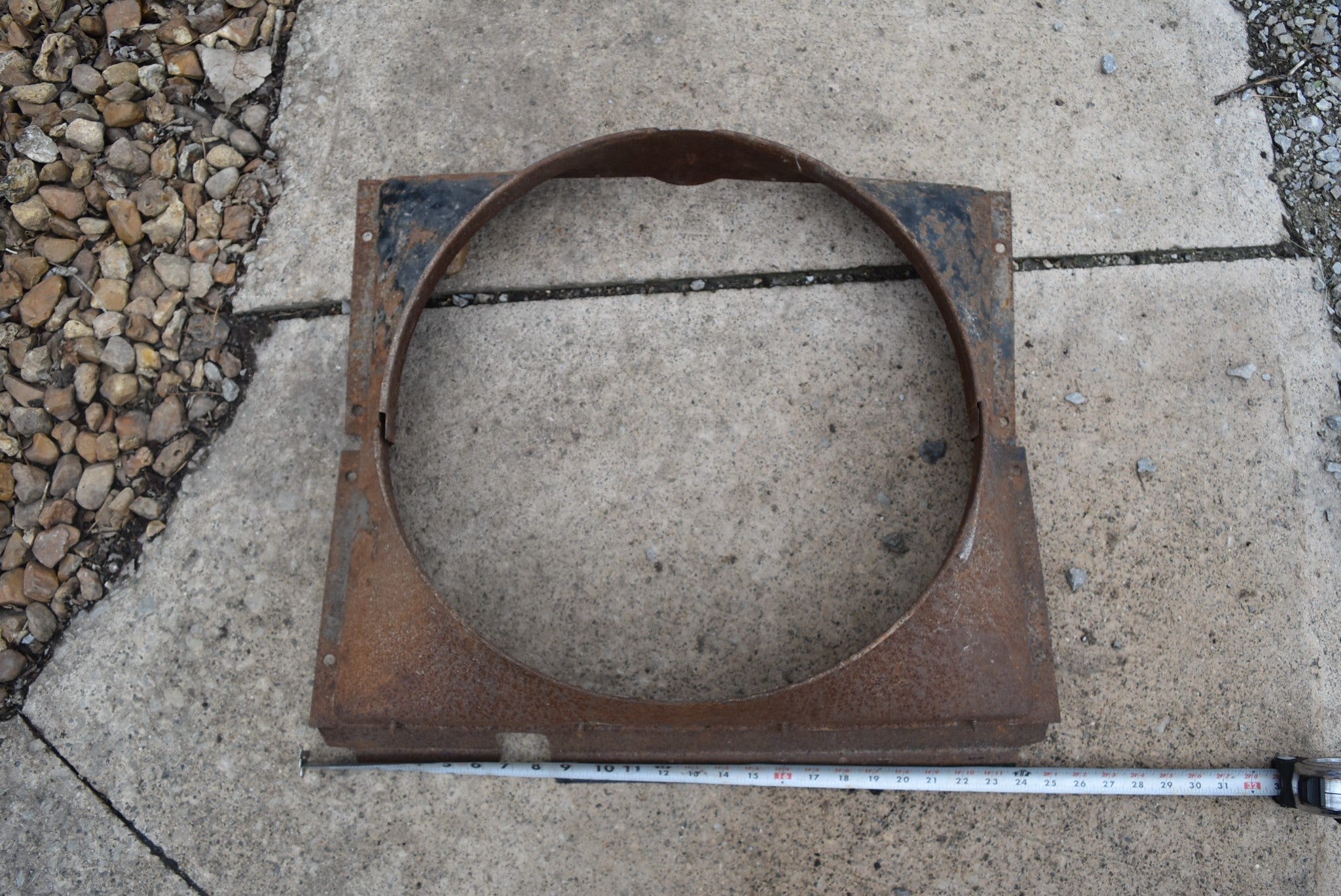1958 CADILLAC RADIATOR FAN SHROUD METAL A/C AIR CONDITION SURROUND 58 ...