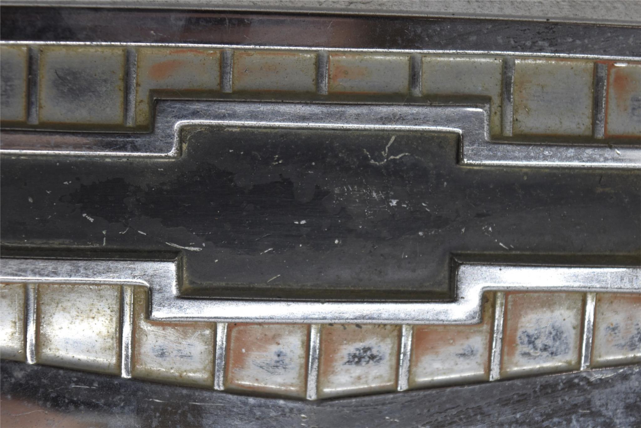 1957 Chevrolet Pickup Truck Hood Emblem V8 Trim OEM Chevy 57 C10 Apach ...