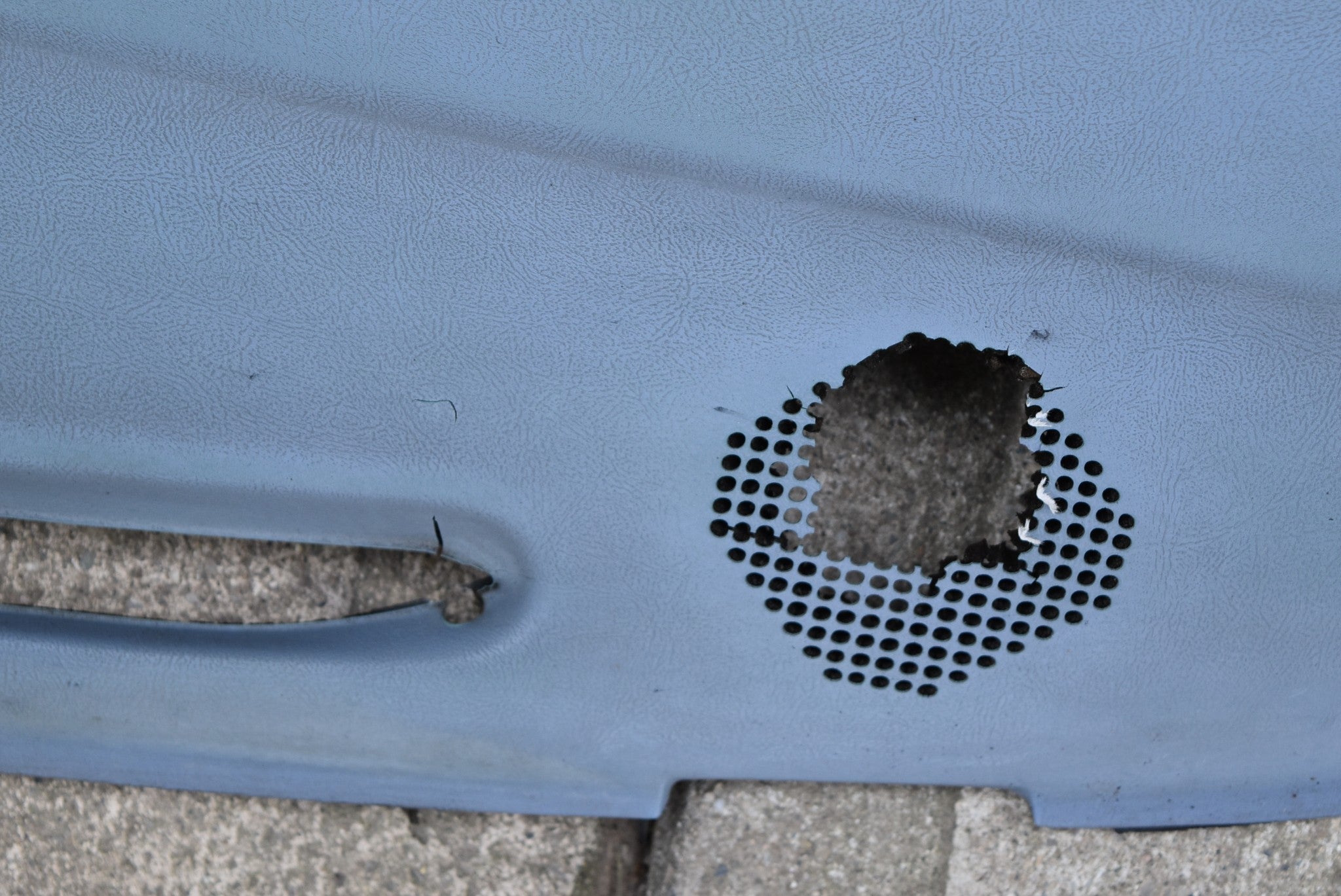 1979-1986 Ford Mustang Blue Vinyl Dash Pad Original OEM Damaged Fox Bo ...