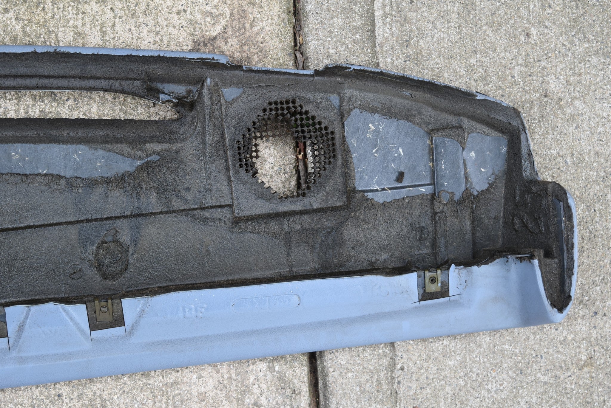 1979-1986 Ford Mustang Blue Vinyl Dash Pad Original OEM Damaged Fox Bo ...