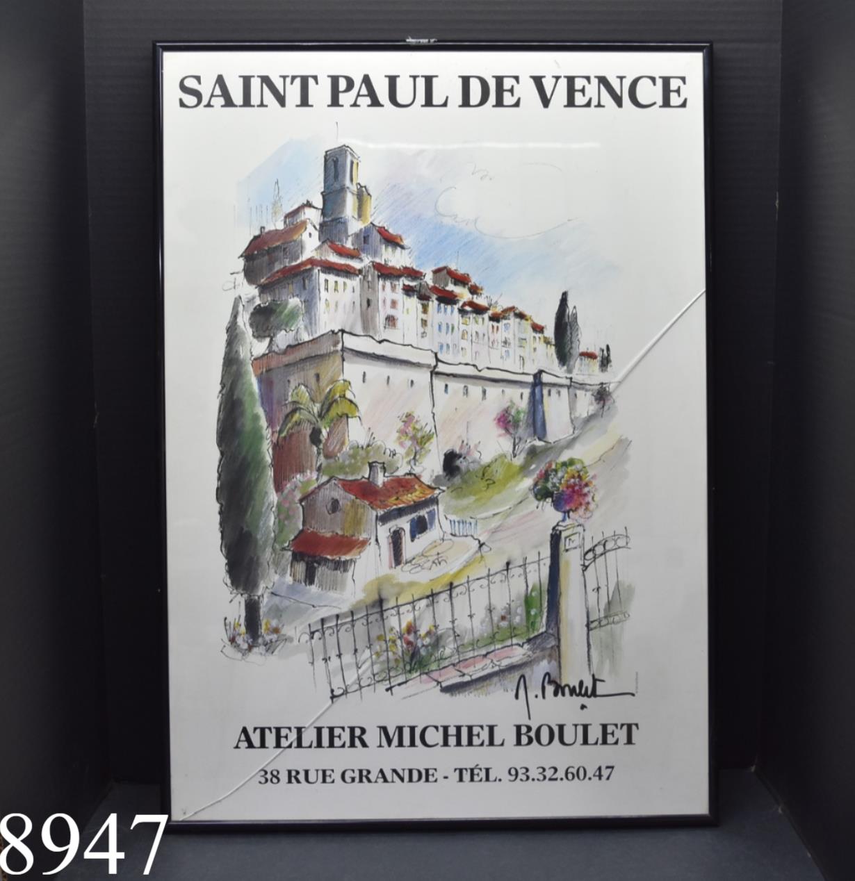 Signed Michel Boulet Workshop Poster French Artist Atelier Saint Paul – FatMan's Garage, LLC