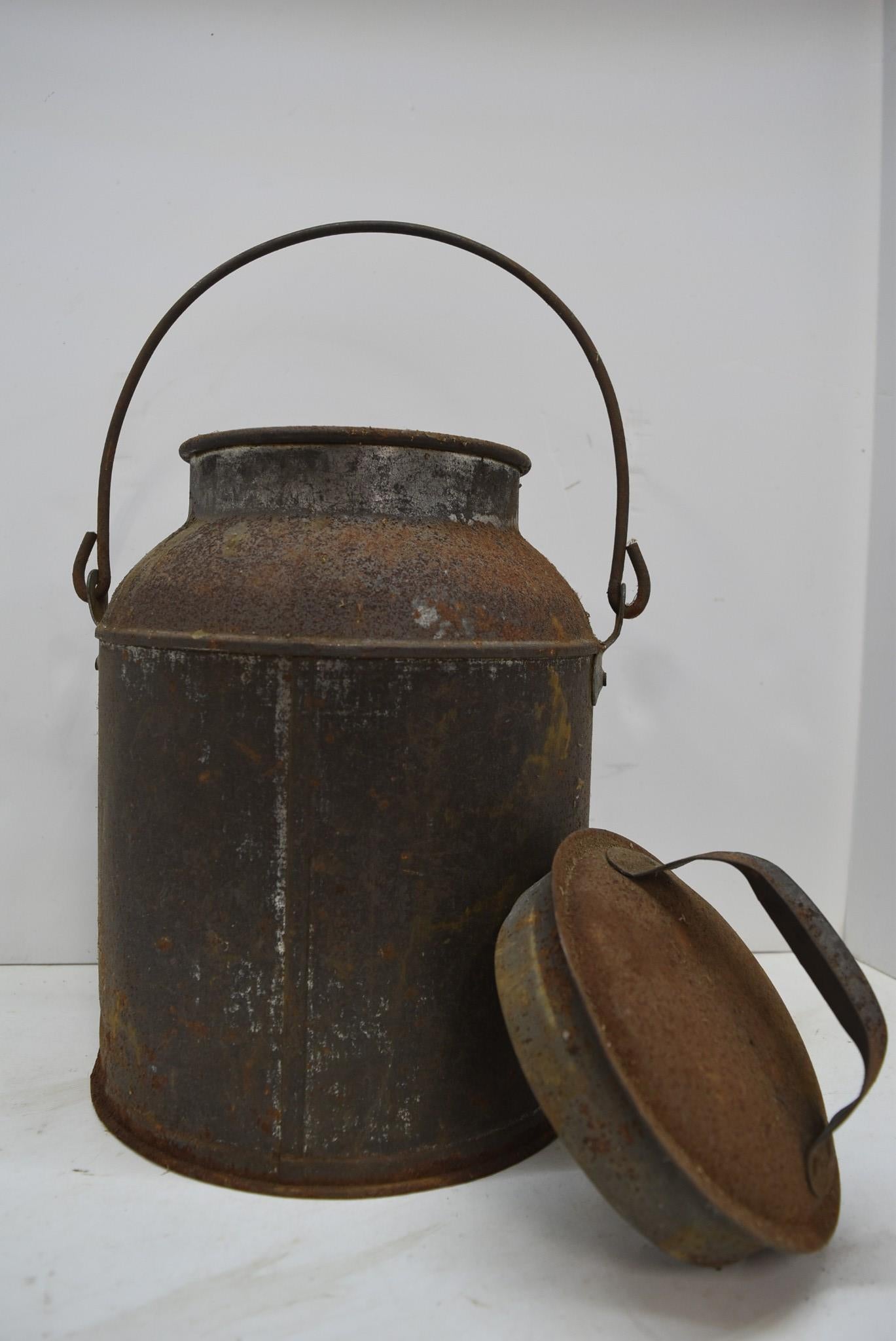 Metal Milk Cream Container Vintage Rustic Dairy Pail Jug– FatMan's ...
