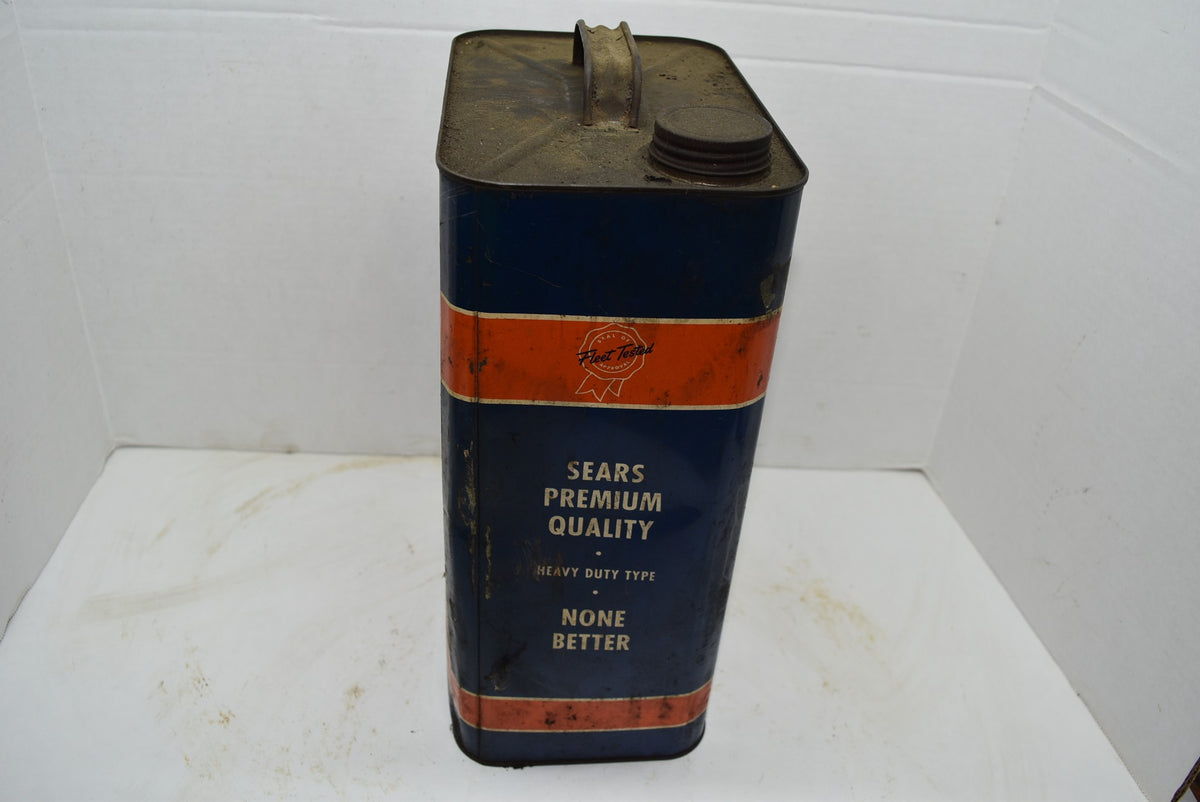 Vintage ALLSTATE Premium Motor Oil 10 Quarts Gas Station Metal Can Sig ...