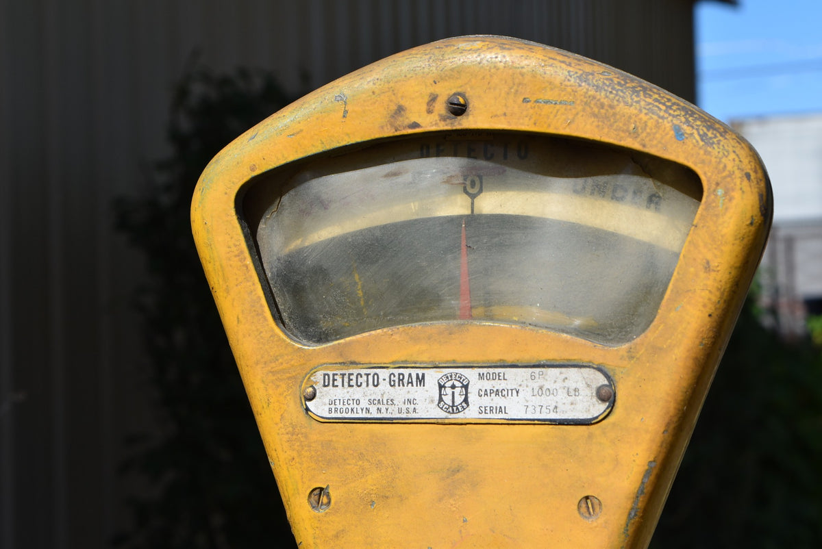 Vintage Detecto-Gram 1000 Pound Scale Yellow Balance Scale Decor Needs ...
