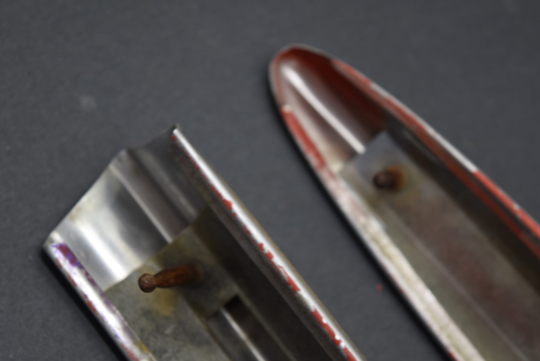 1957 Chevy 210 Tail Fin Trim Toppers Caps Pair LH RH Set 57 Chevrolet ...