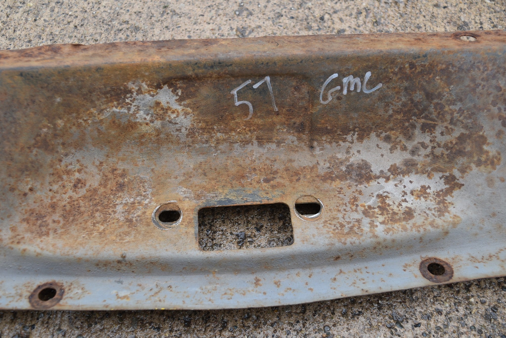 1957 Chevy GMC Truck Radiator Core Hood Latch Support OEM 57 Chevrolet ...