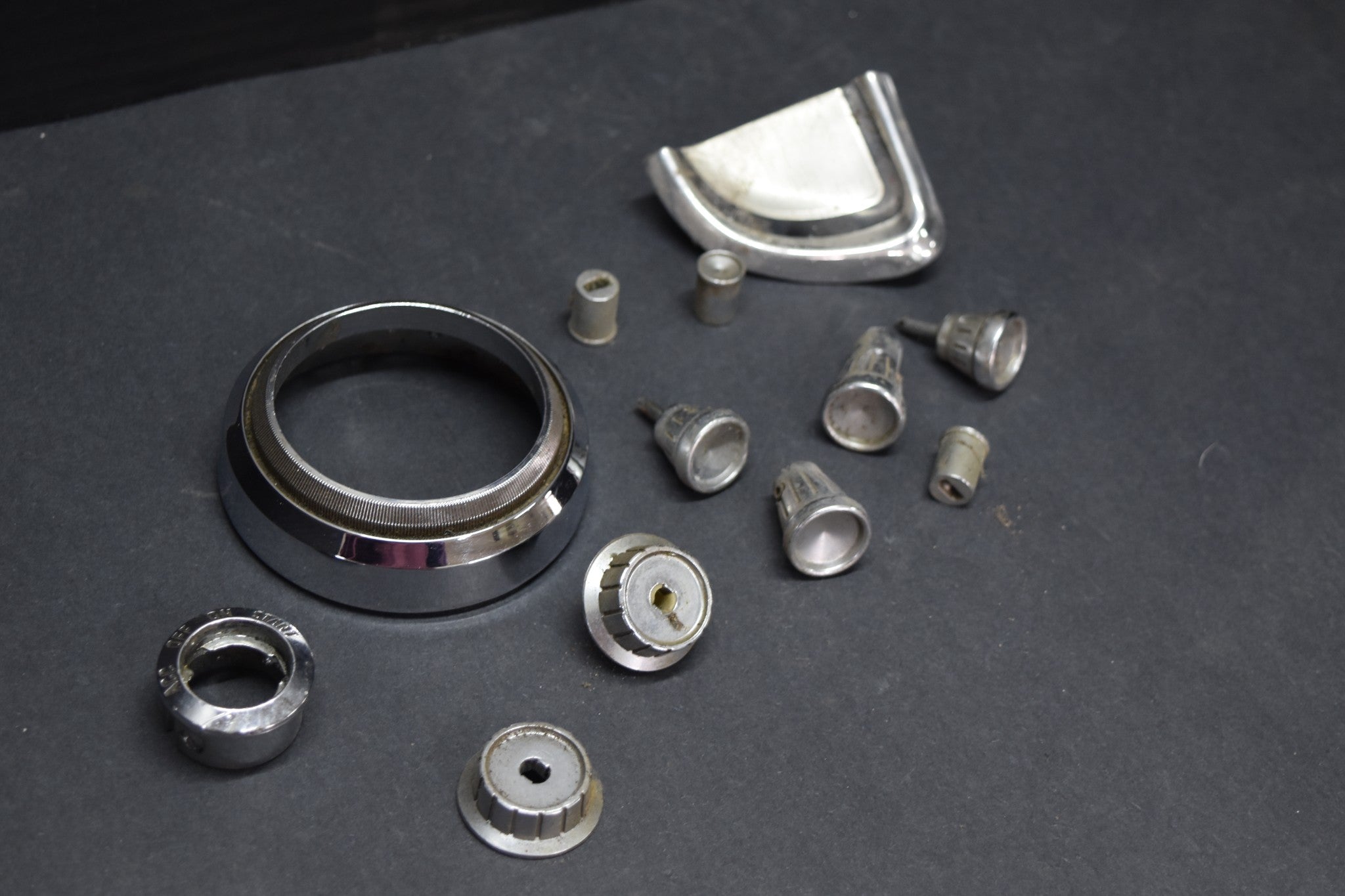 1964 Ford Galaxie Dash Knobs Controls Bezels Escutcheons Ignition Radi ...