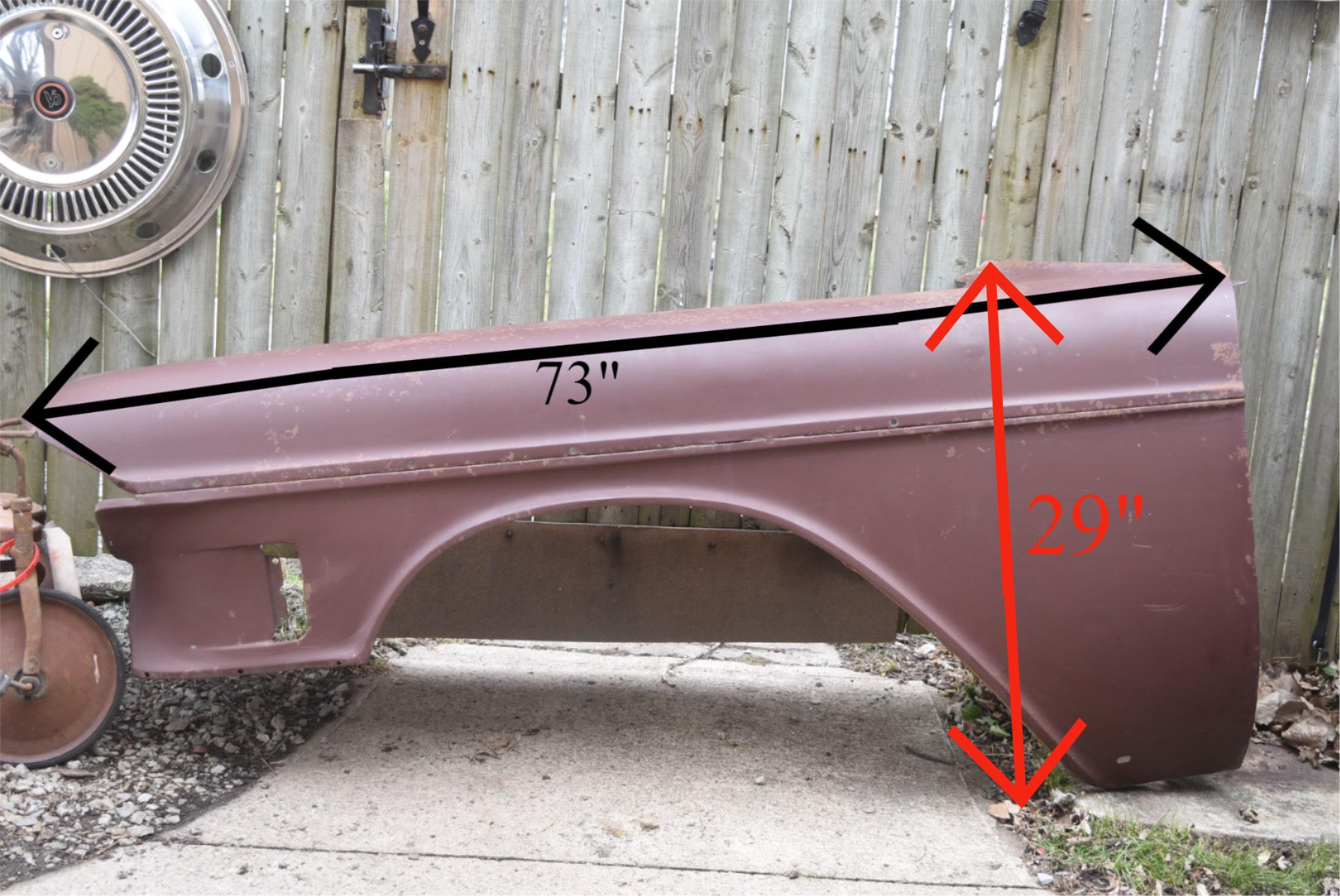 1958 Cadillac Limo Front Left Fender Driver Fleetwood Series 75 58 Cad ...