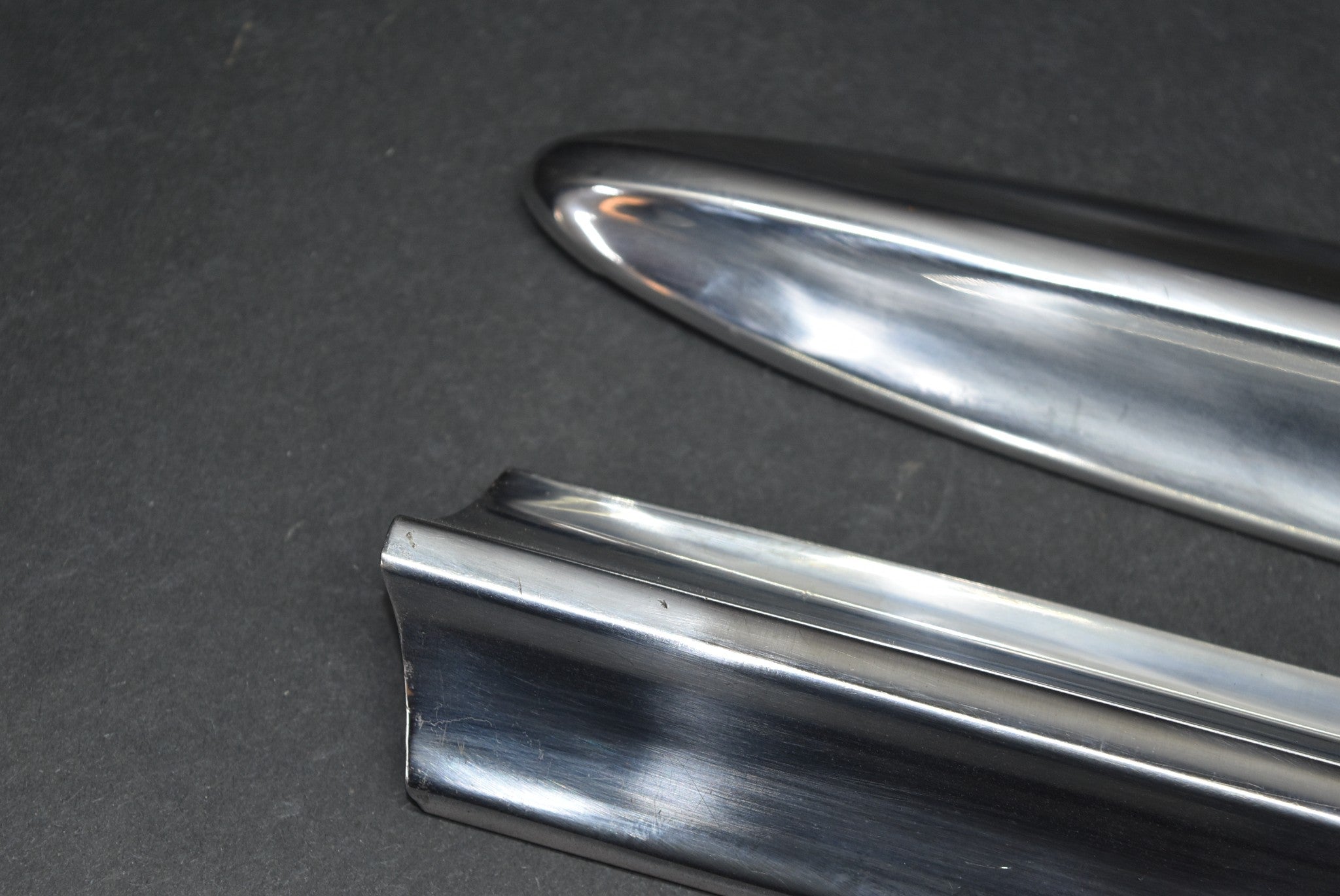 1957 Chevy 210 Tail Fin Trim Toppers Caps Pair LH RH Set 57 Chevrolet ...