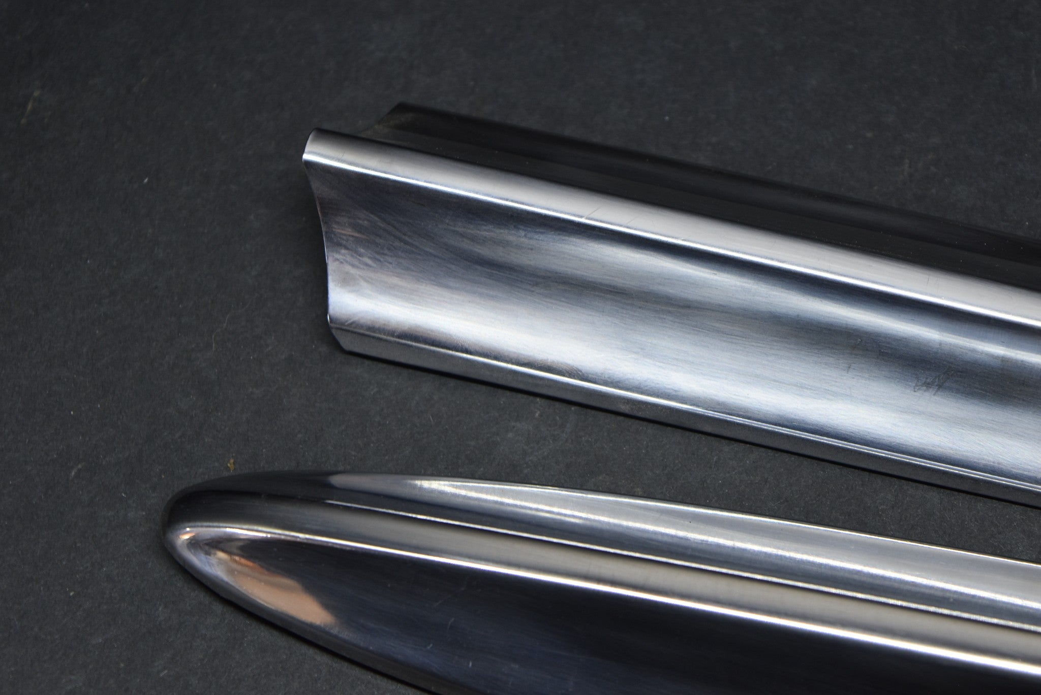 1957 Chevy 210 Tail Fin Trim Toppers Caps Pair LH RH Set 57 Chevrolet ...