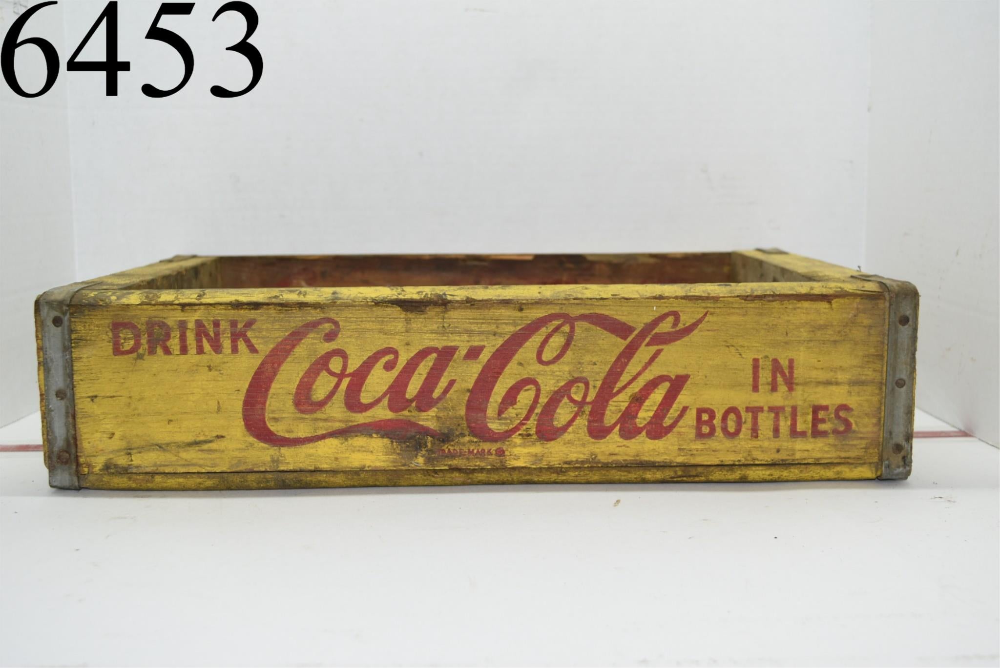 Coca Cola Crate Box Vintage Coke Original Authentic Yellow Soda Decor ...