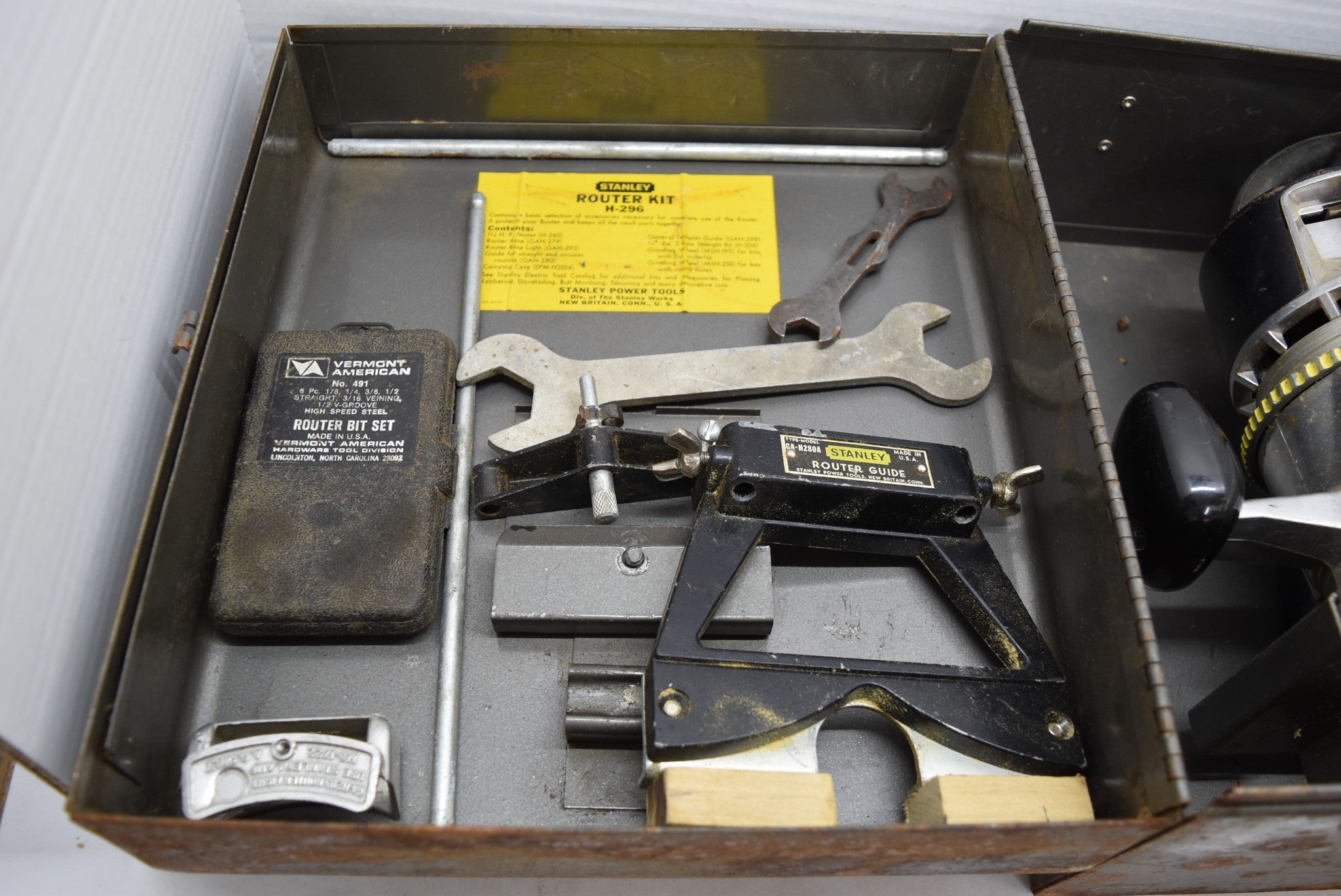 Stanley Router Kit Old Tools H-296 In Box Tested Working With Accessor ...