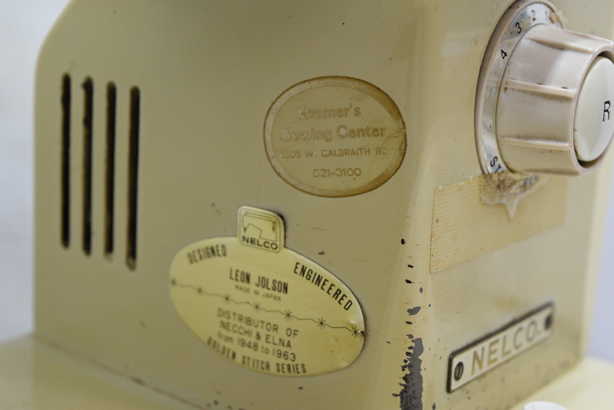 Vintage Nelco Sewing Machine Golden Stitch Series She Shed W/ Pedal Te ...