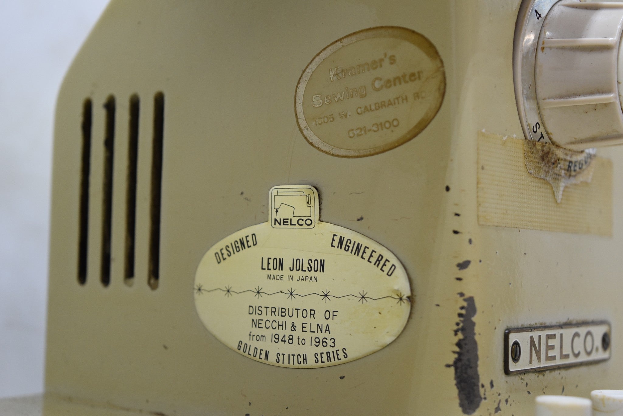 Vintage Nelco Sewing Machine Golden Stitch Series She Shed W/ Pedal Te ...